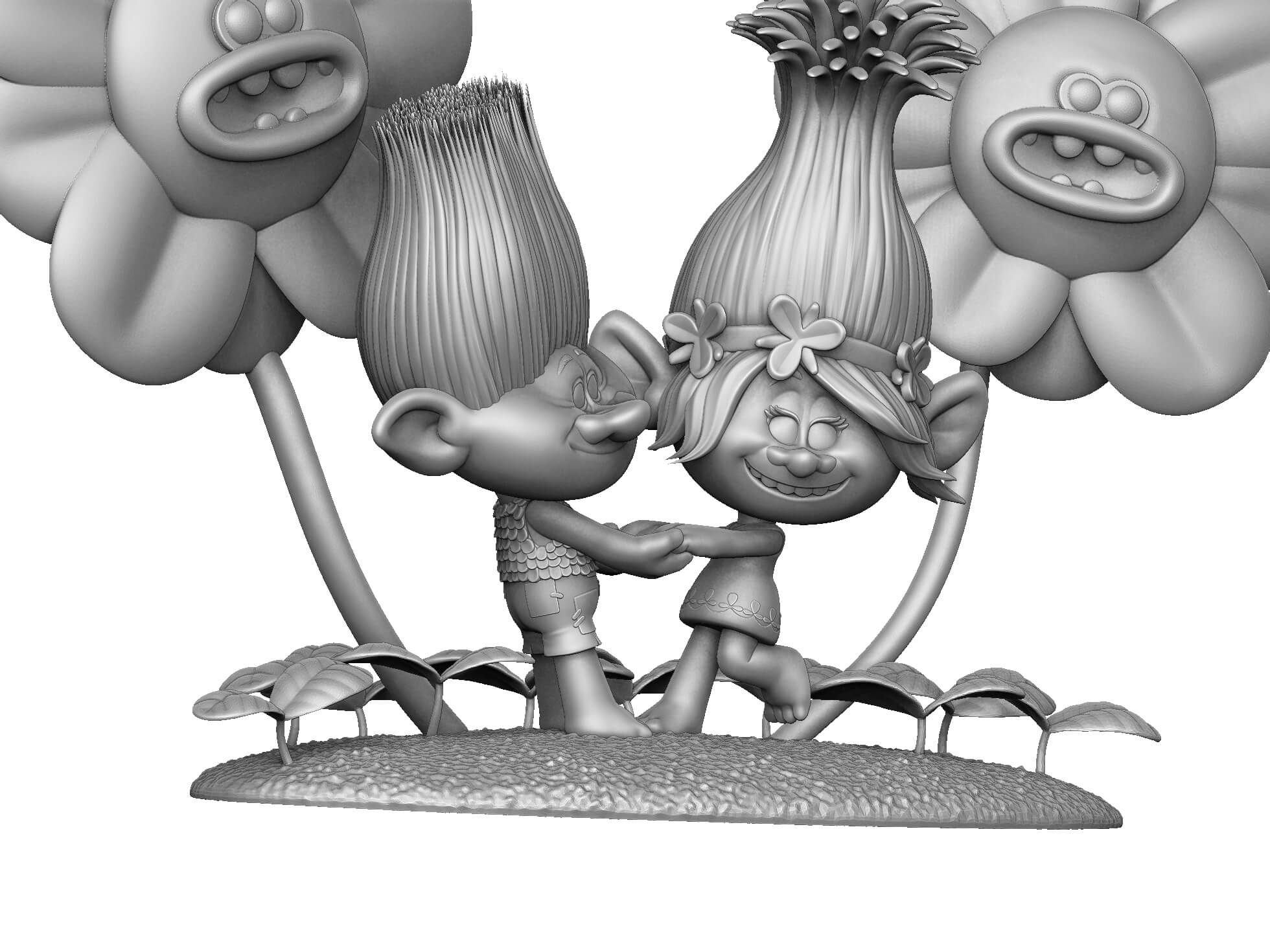 Trolls Princess Poppy and Branch - 3D Model by naeem32