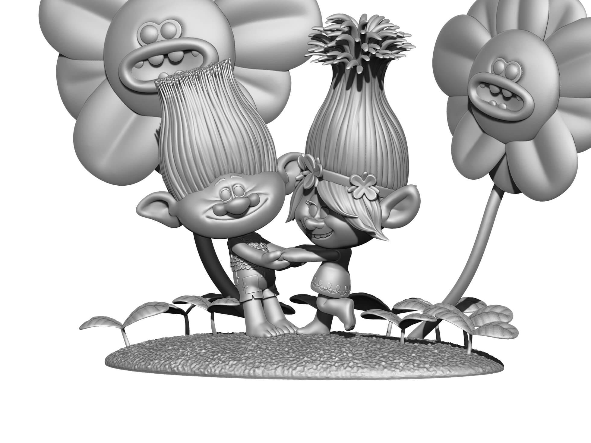 Trolls Princess Poppy and Branch - 3D Model by naeem32