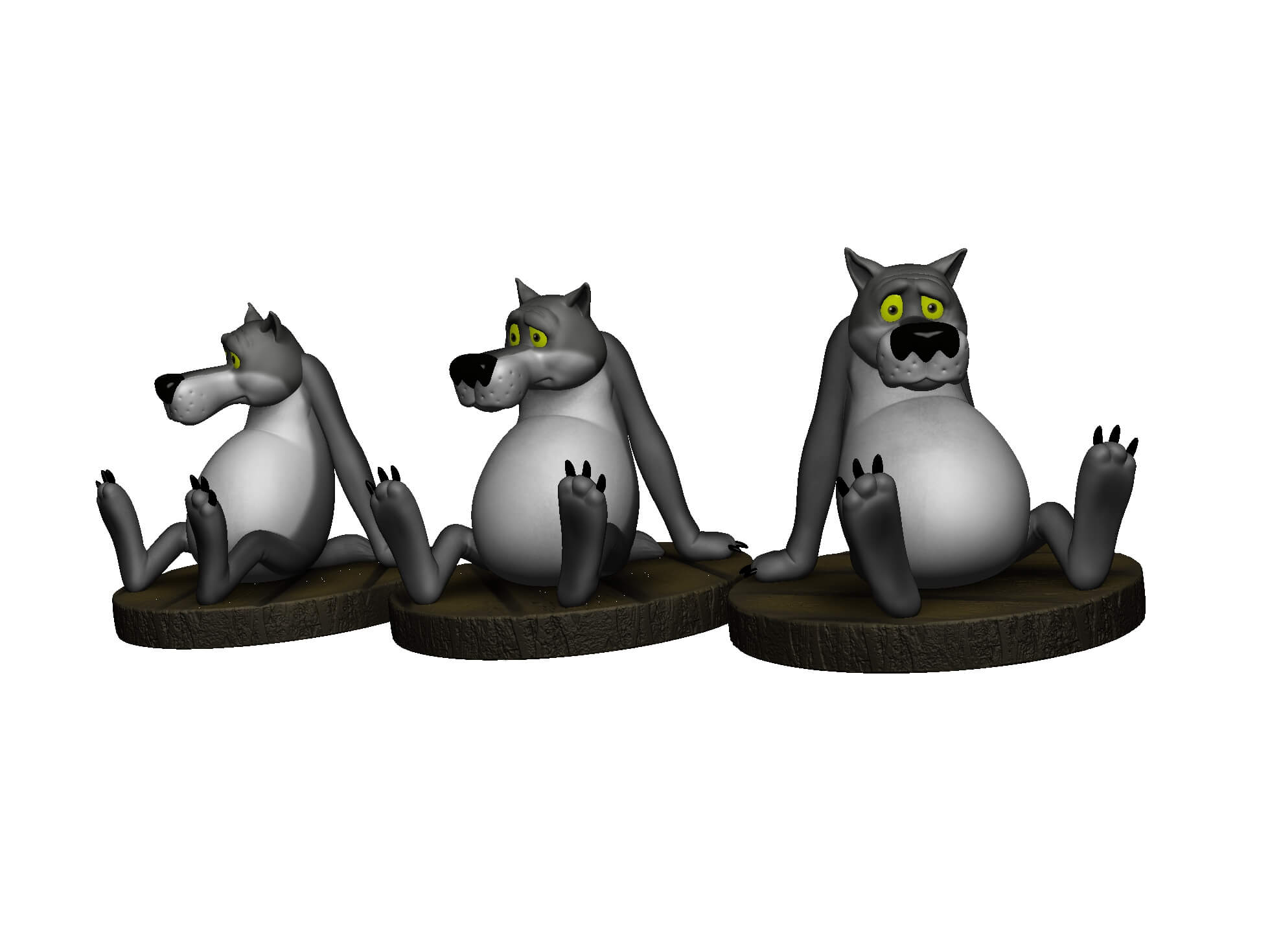 Overfed Wolf - 3D Model by naeem32