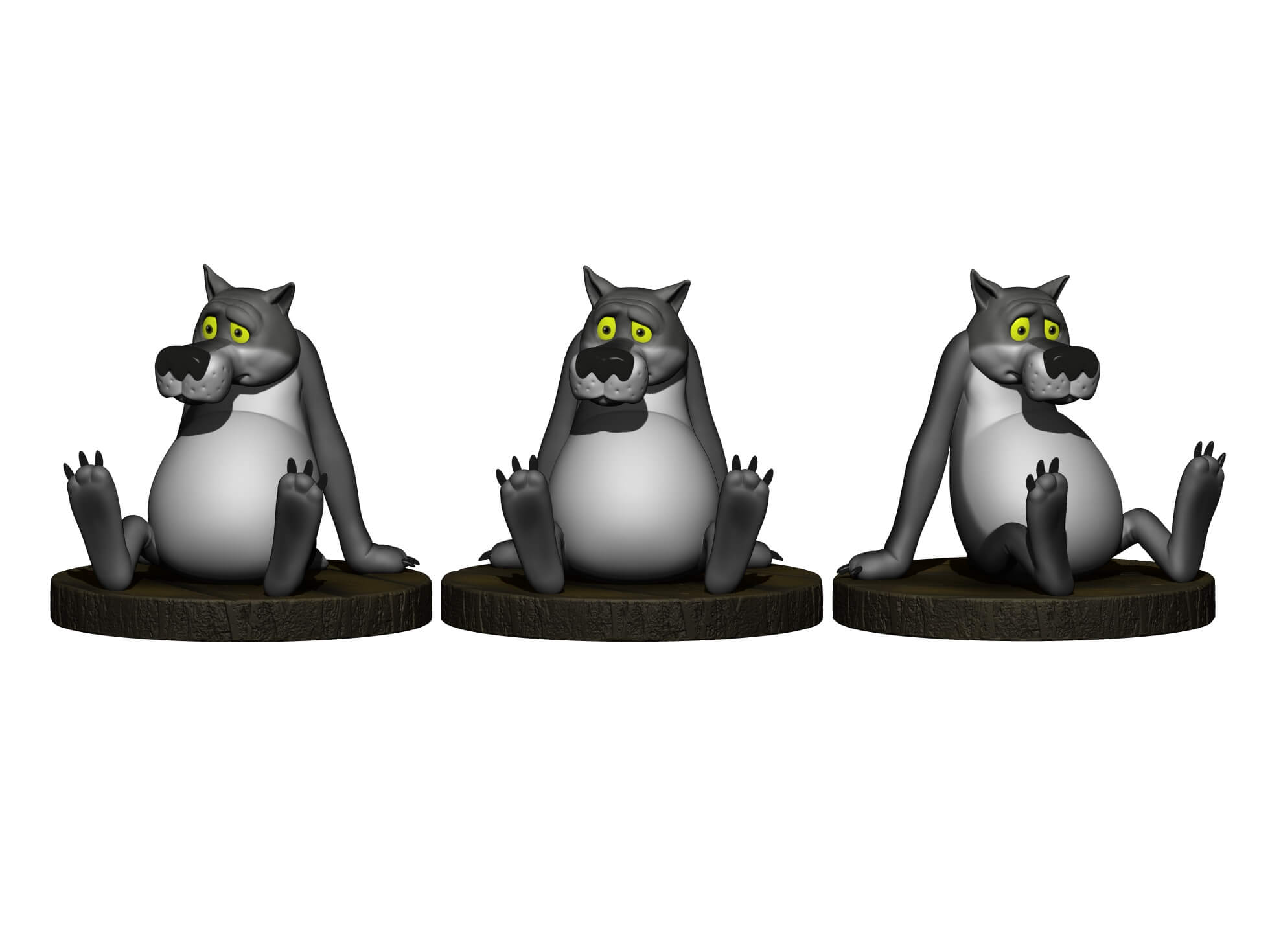 Overfed Wolf - 3D Model by naeem32