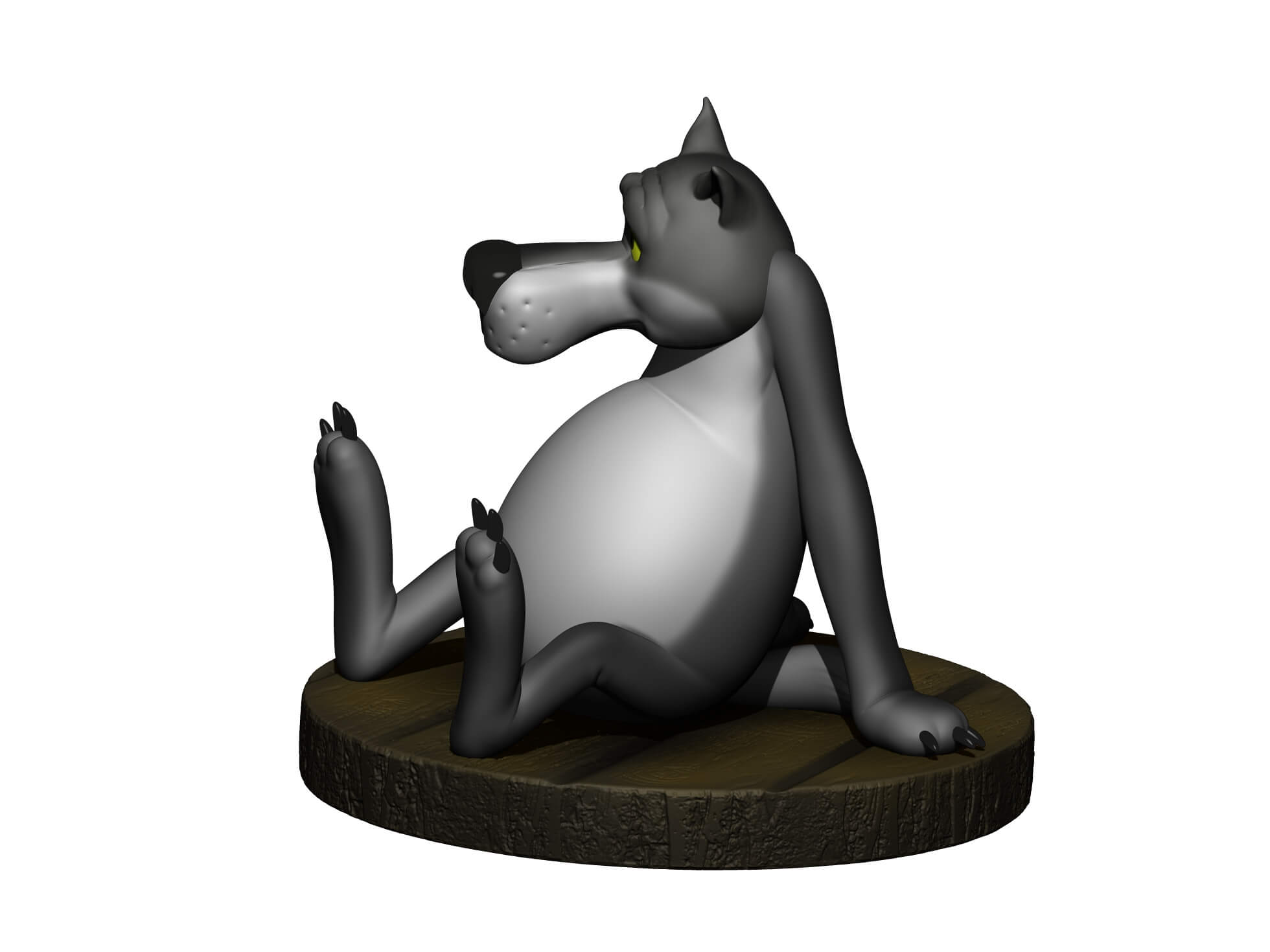 Overfed Wolf - 3D Model by naeem32