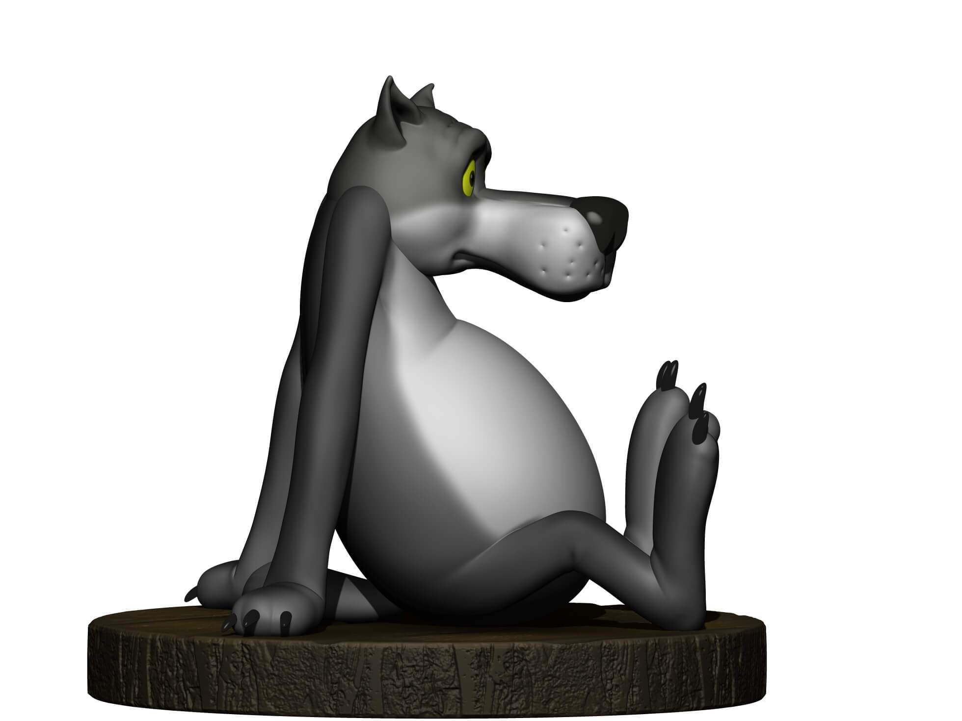 Overfed Wolf - 3D Model by naeem32