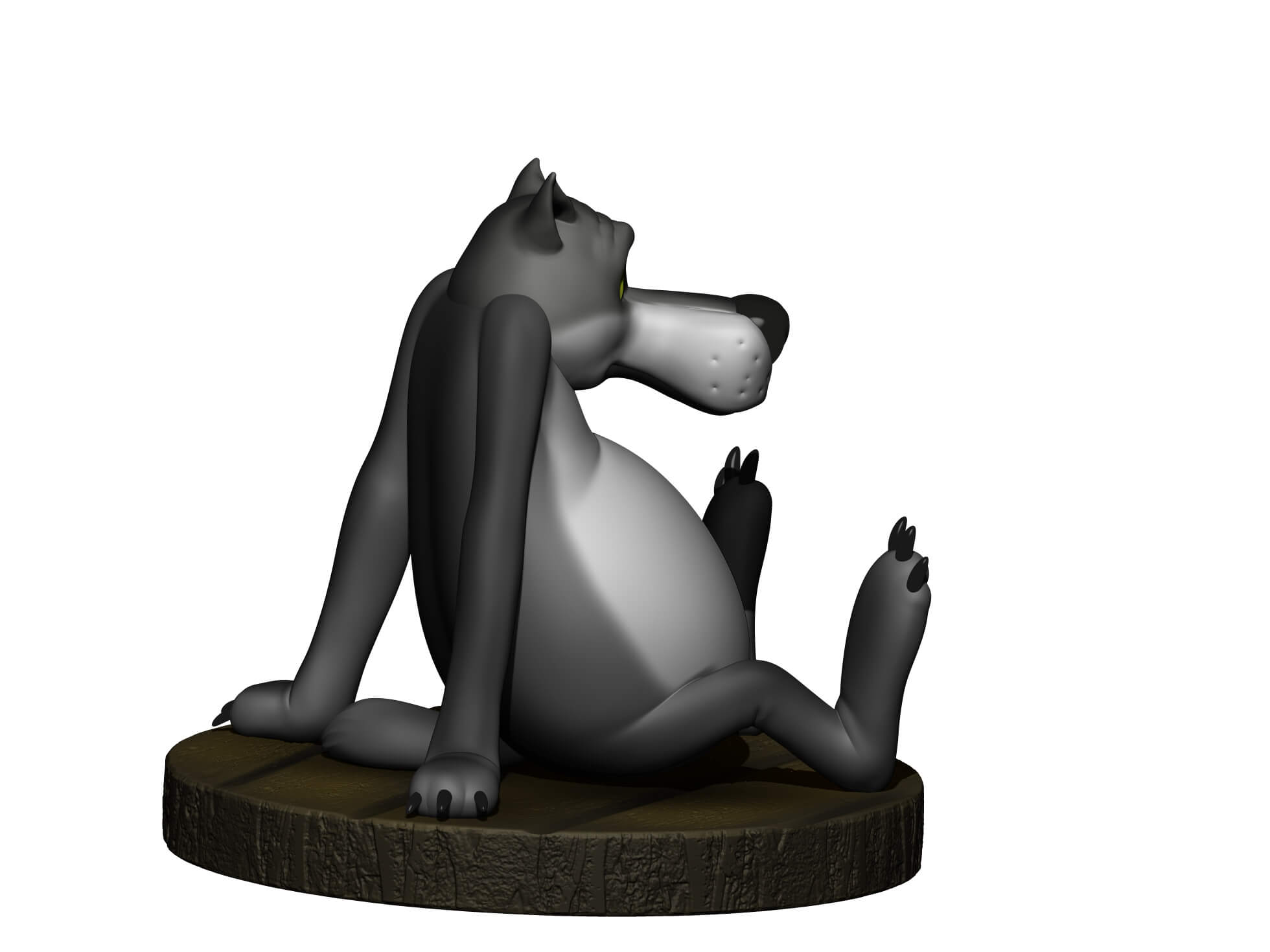Overfed Wolf - 3D Model by naeem32