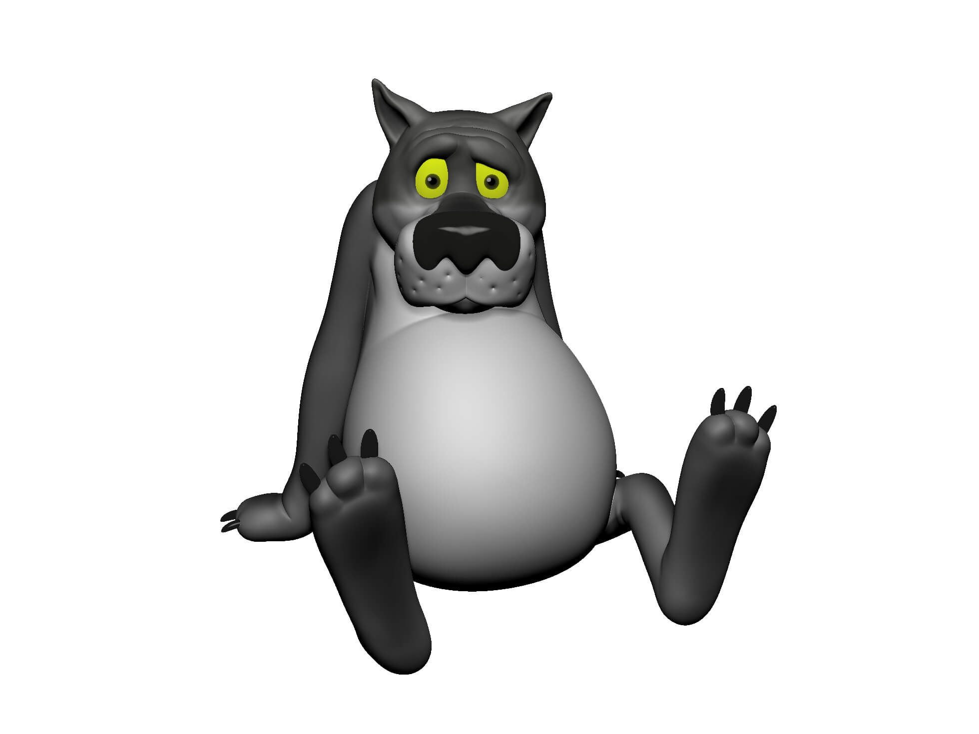 Overfed Wolf - 3D Model by naeem32