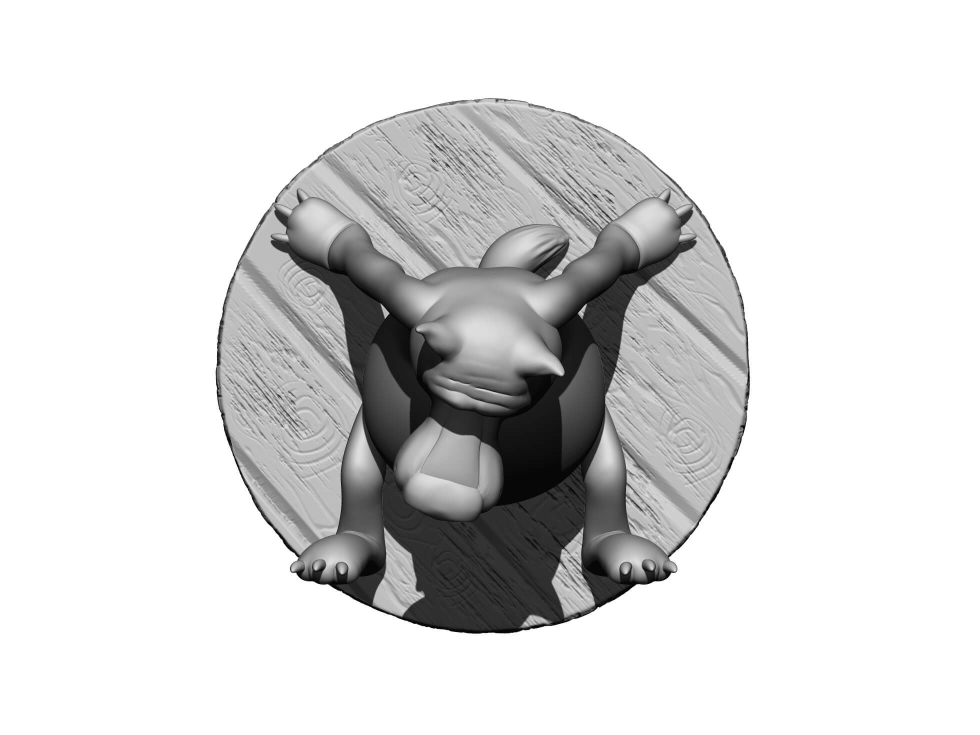 Overfed Wolf - 3D Model by naeem32