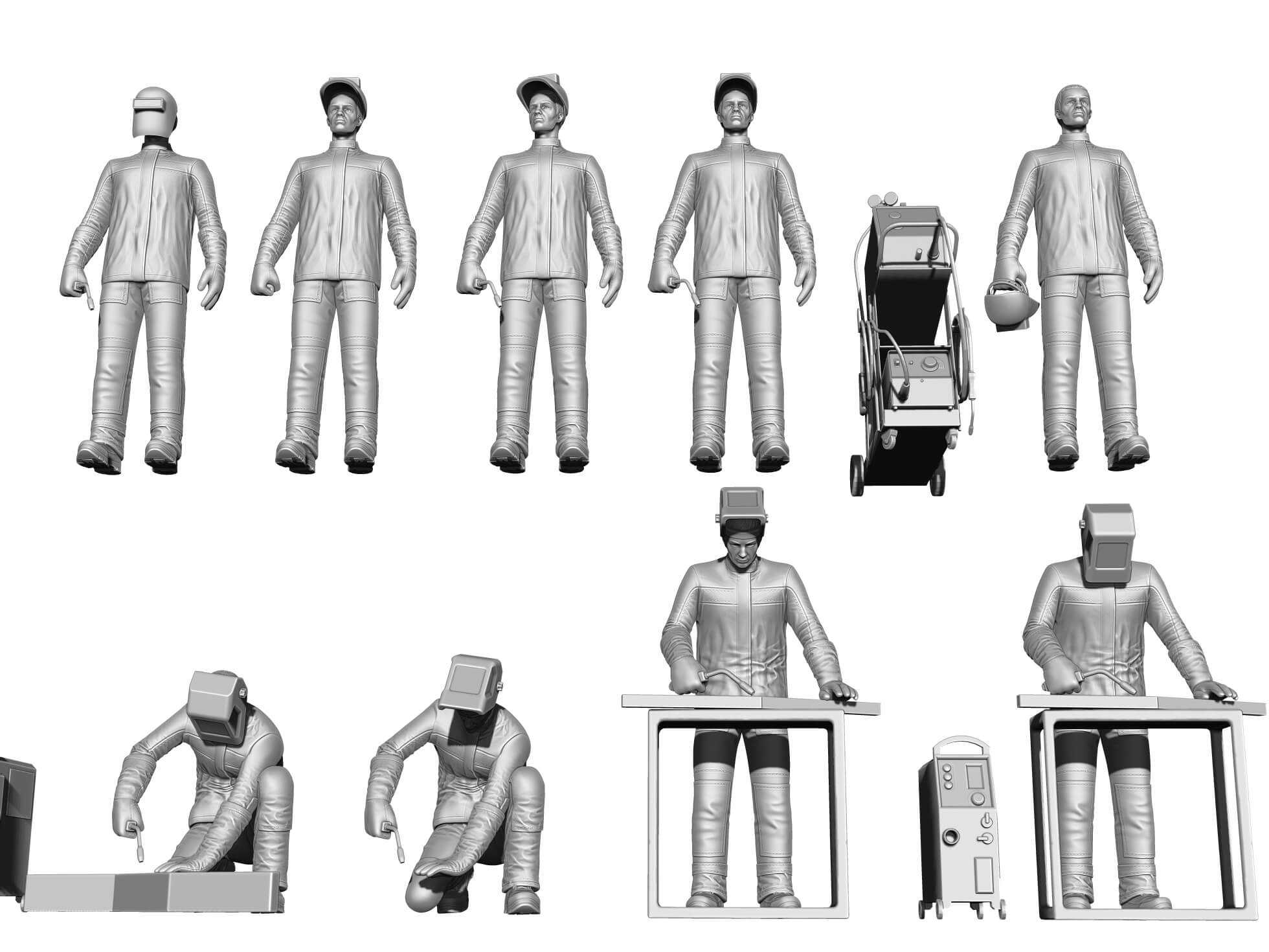 Welders and Masks - 3D Model by naeem32