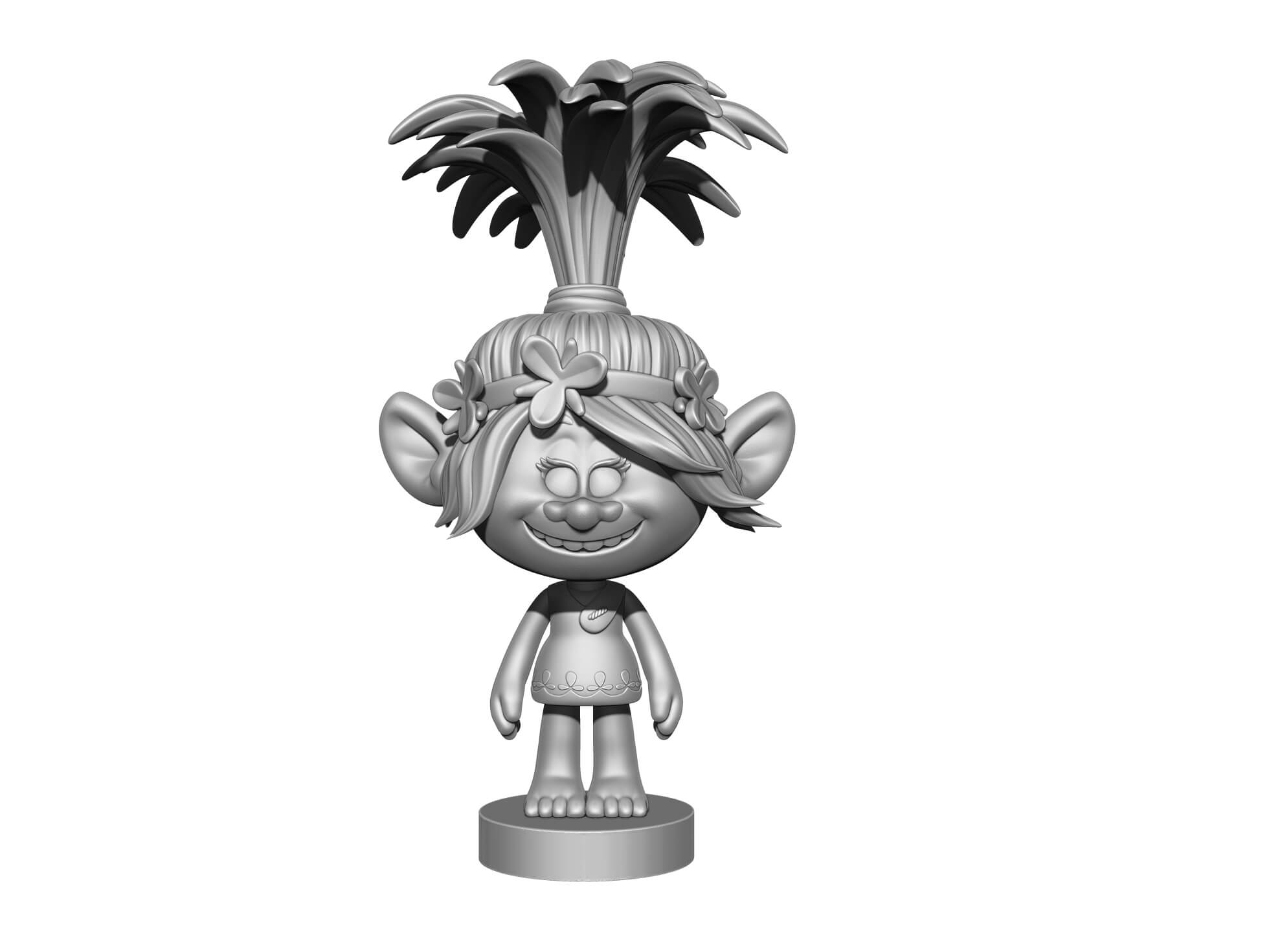Happy Poppy Troll - 3D Model by naeem32