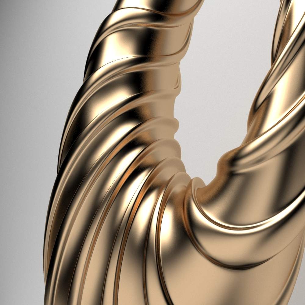 Gold Sculpture - 3D Model by naeim
