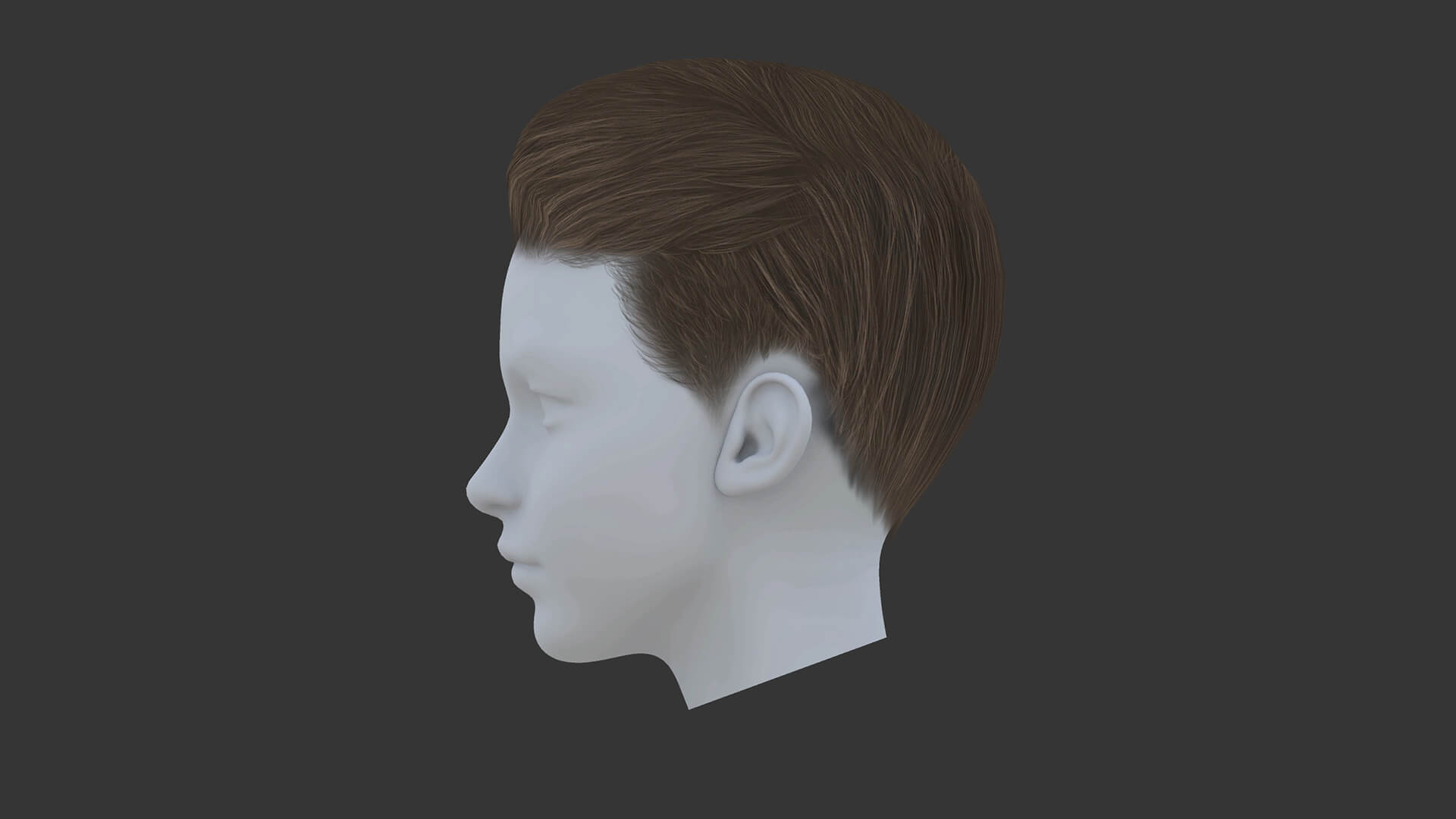 3D Polygon Hair for Game Low Poly 1 by Nammichael