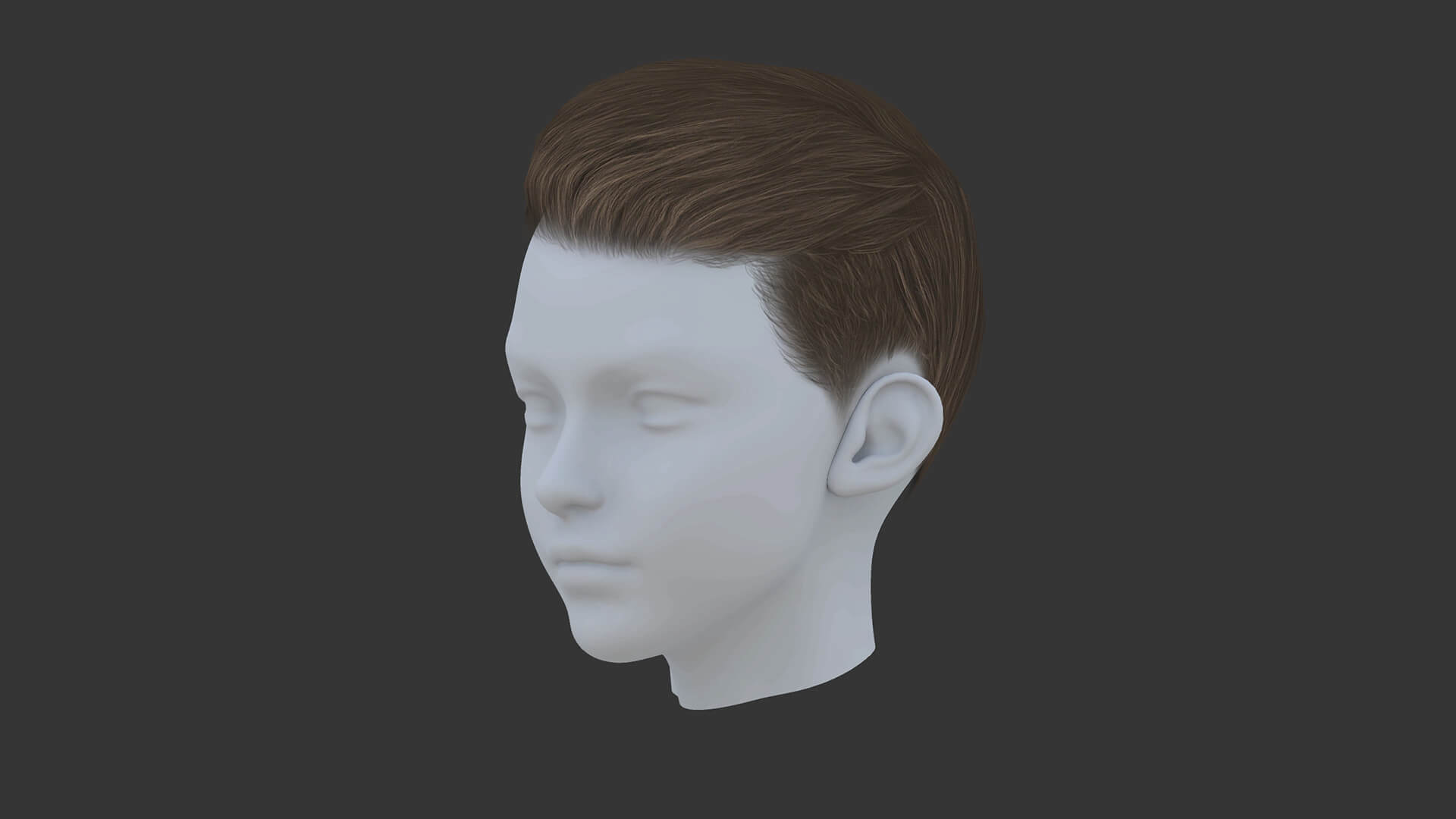3D Polygon Hair for Game Low Poly 1 by Nammichael