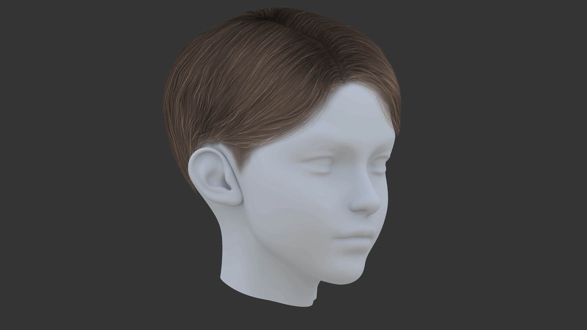 3D Polygon Hair for Game Low Poly by Nammichael