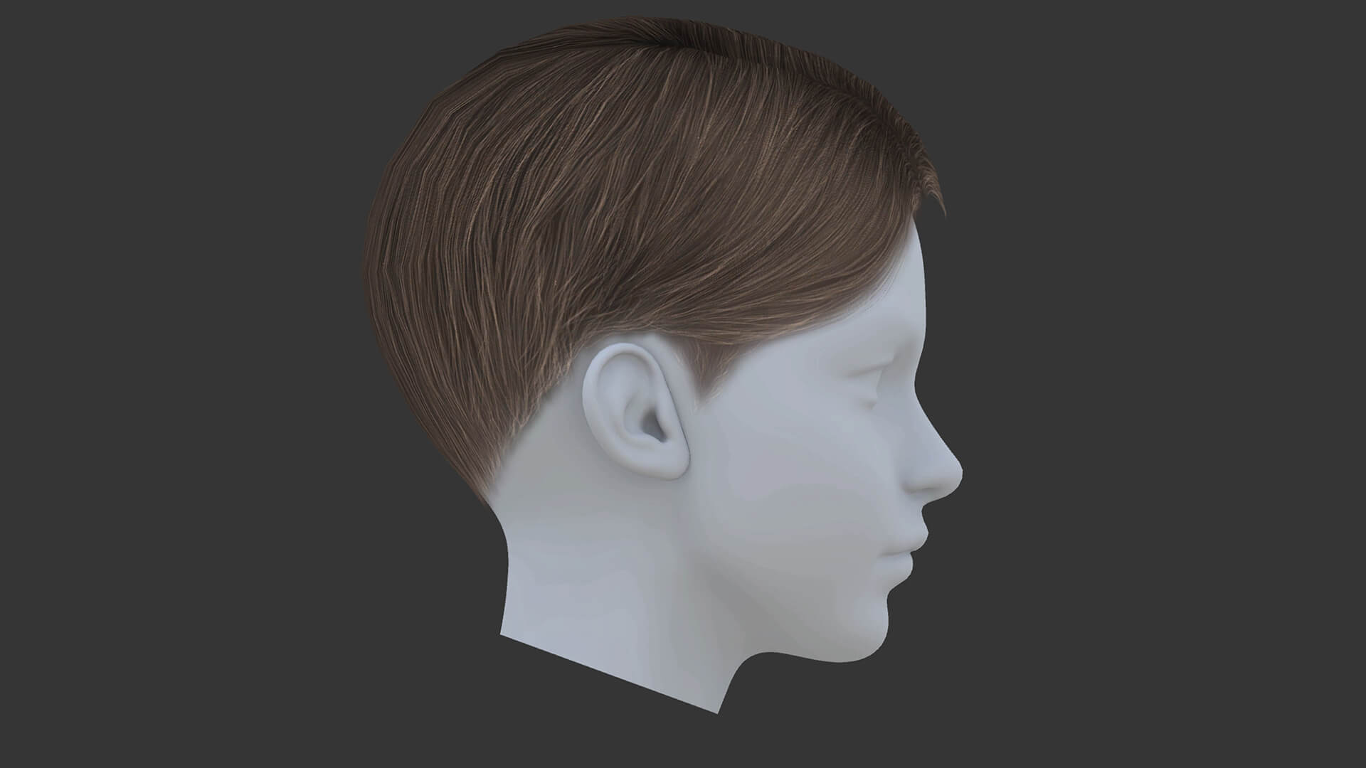 3D Polygon Hair for Game Low Poly by Nammichael