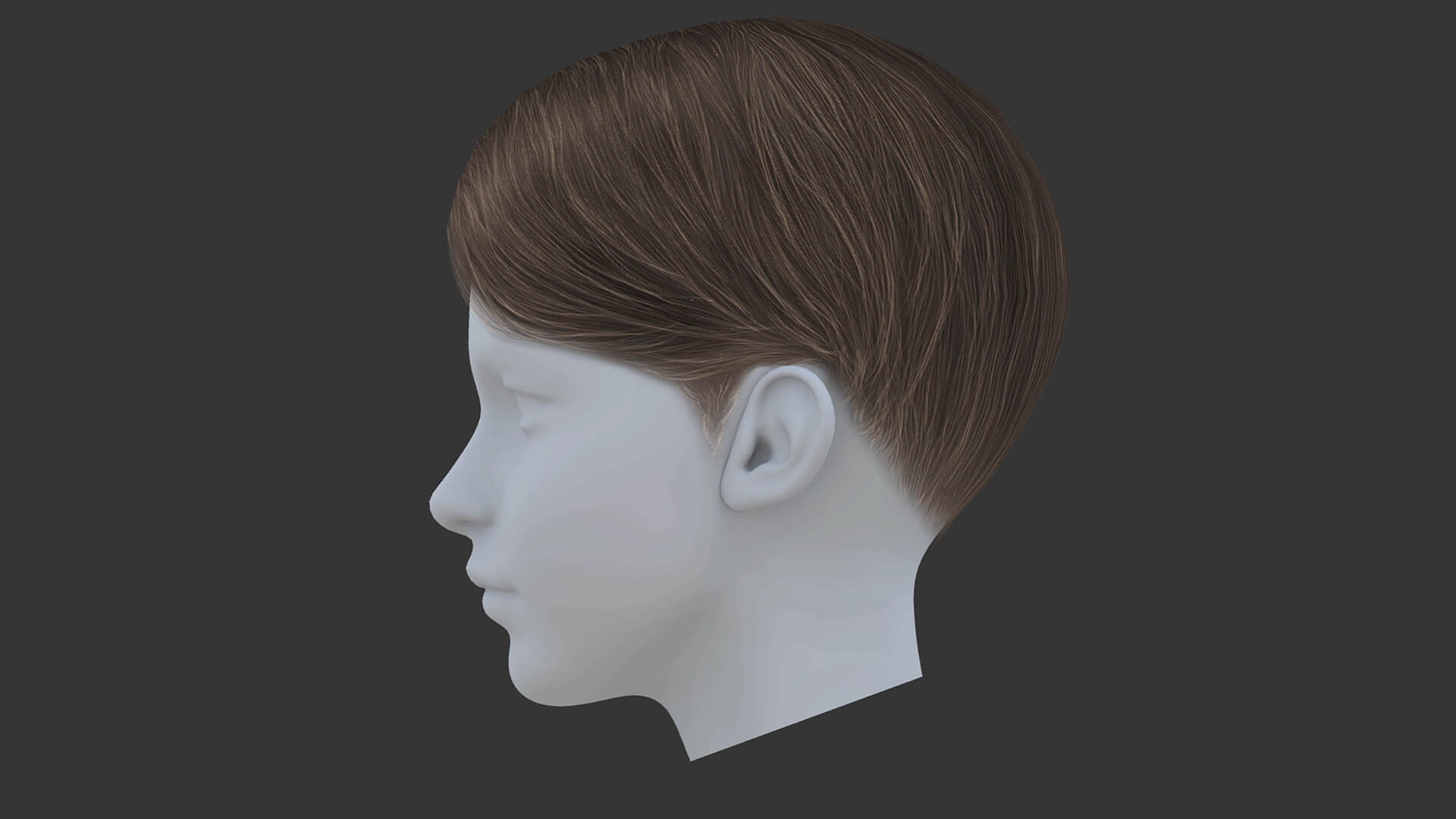 3D Polygon Hair for Game Low Poly by Nammichael