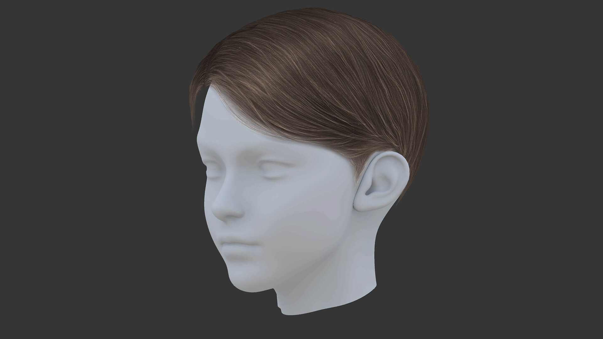 3D Polygon Hair for Game Low Poly by Nammichael
