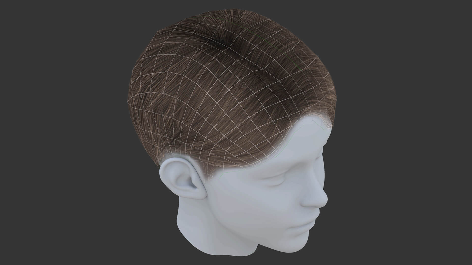 3D Polygon Hair for Game Low Poly by Nammichael