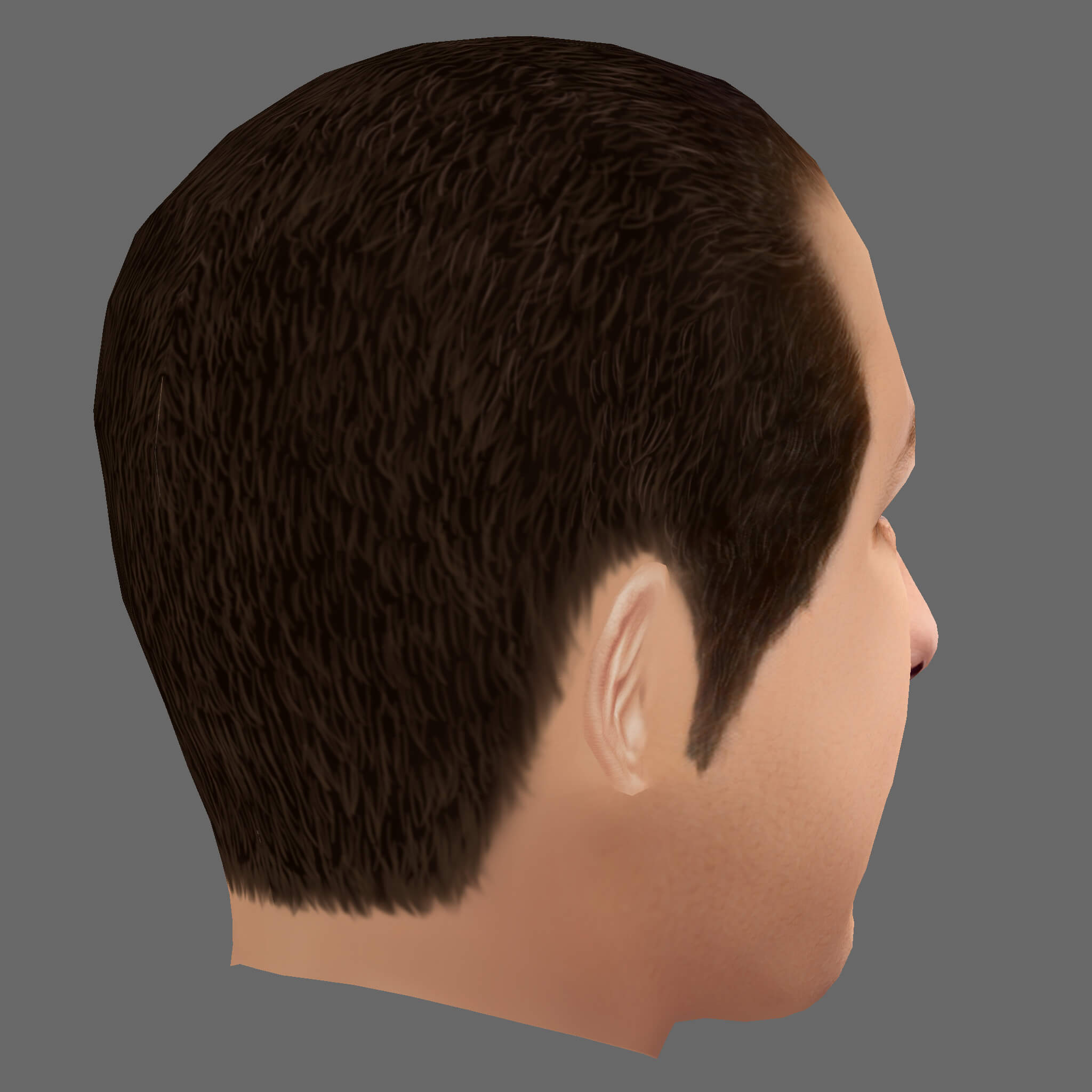 Adam Sandler Head - Low Poly Head for Game 3D Model by Nammichael