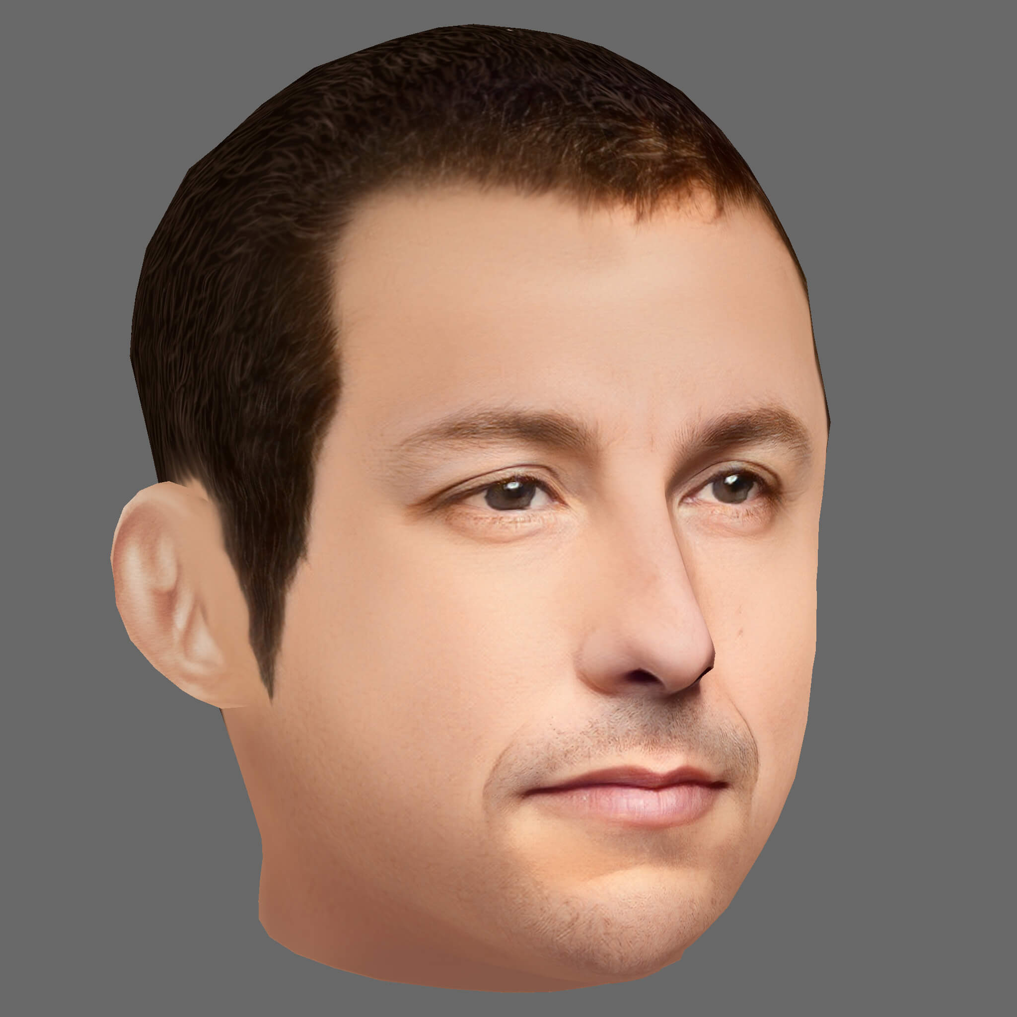 Adam Sandler Head - Low Poly Head for Game 3D Model by Nammichael