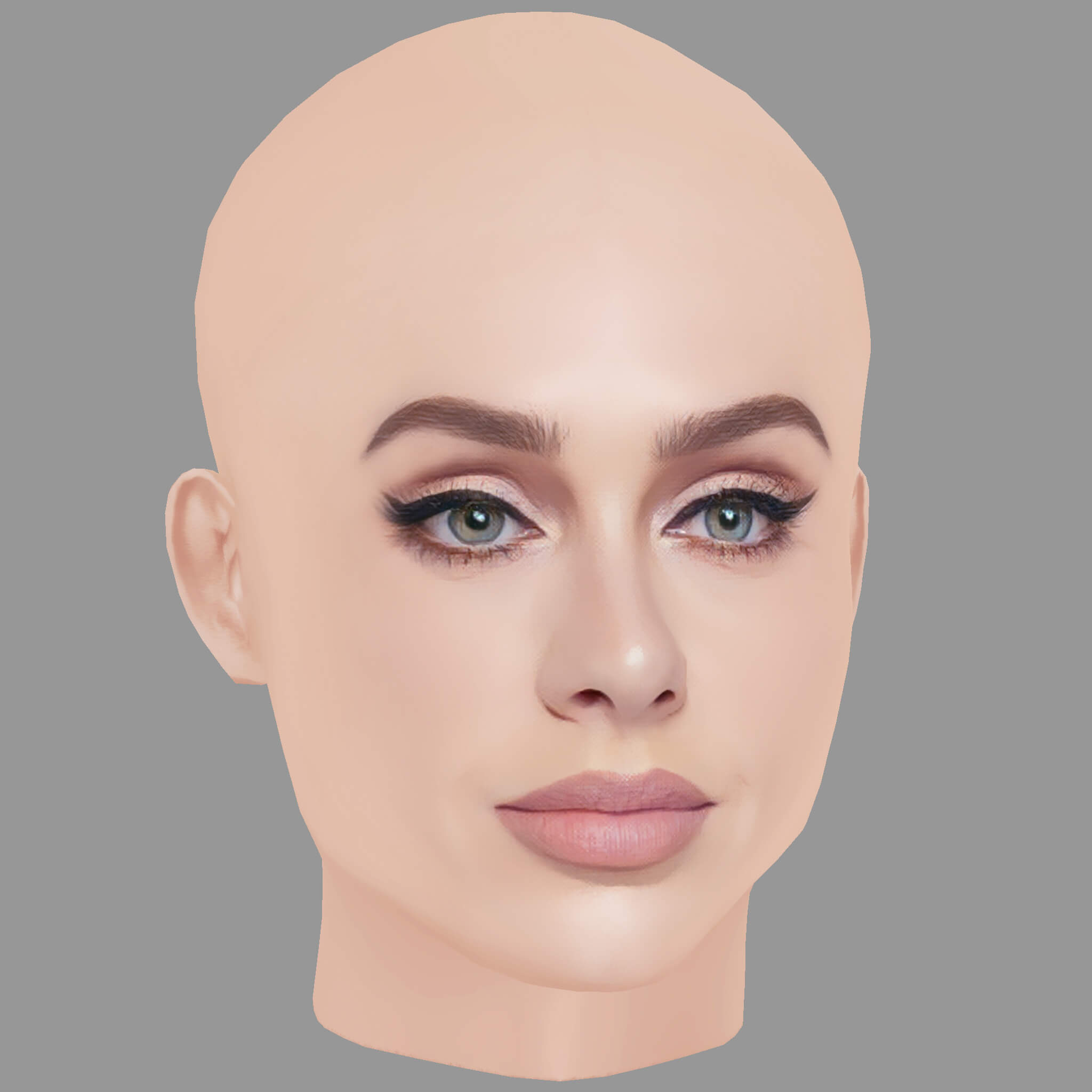 Adele Head - No Hair - Low Poly Head for Game 3D Model by Nammichael