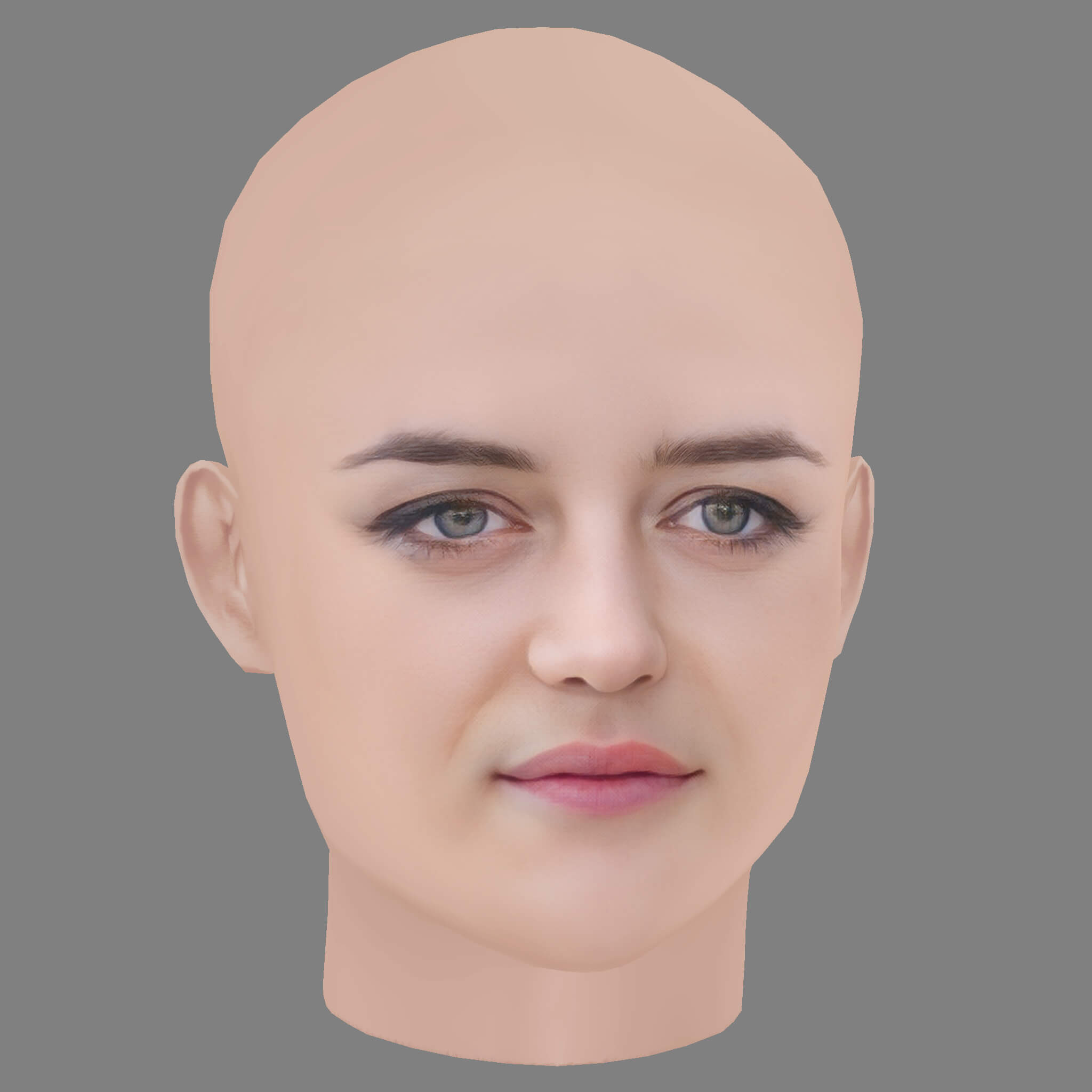 Adele Wismes Head - No Hair - Low Poly Head for Game 3D Model by Nammichael