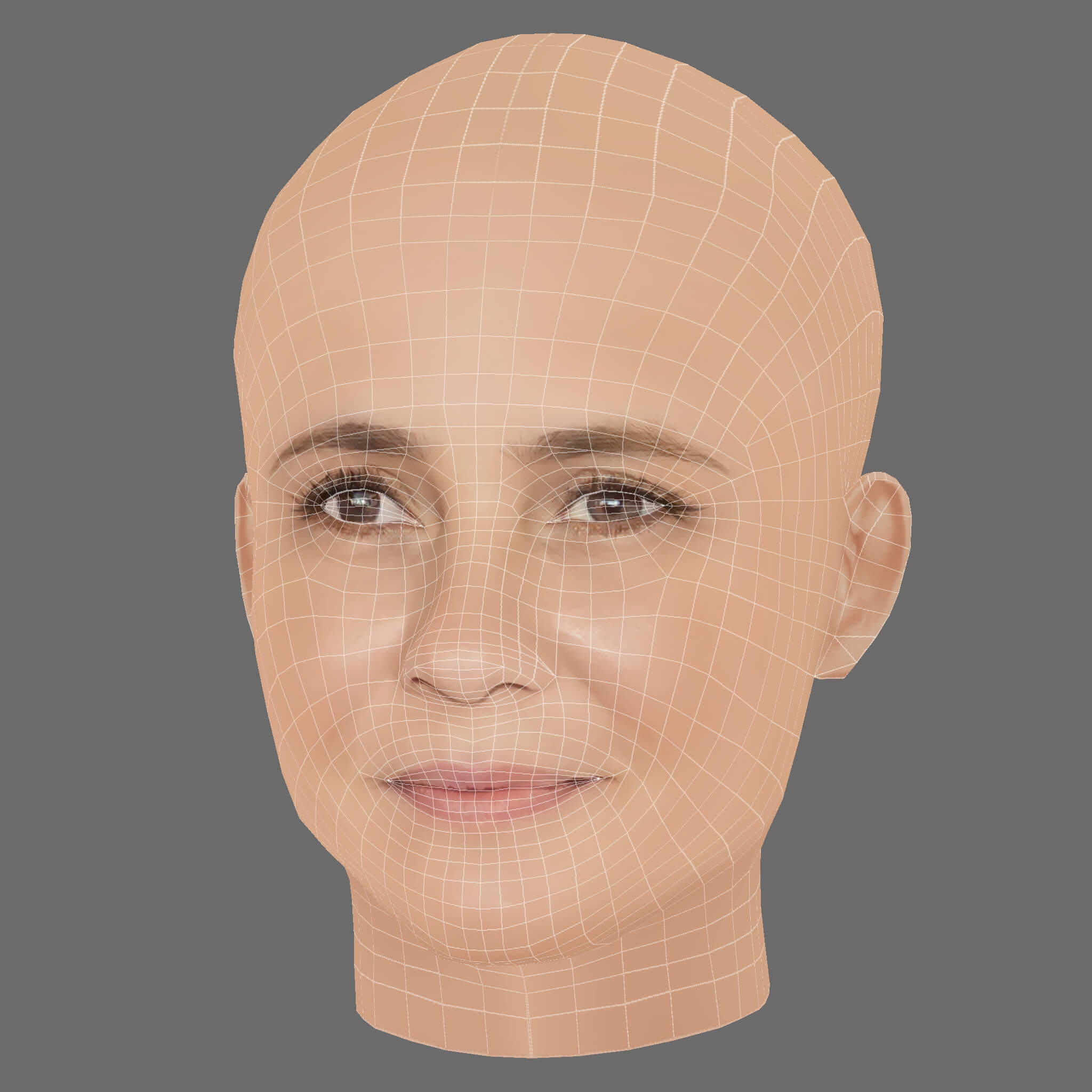 Adriana Esteves Head - No Hair - Low Poly Head for Game 3D Model by ...