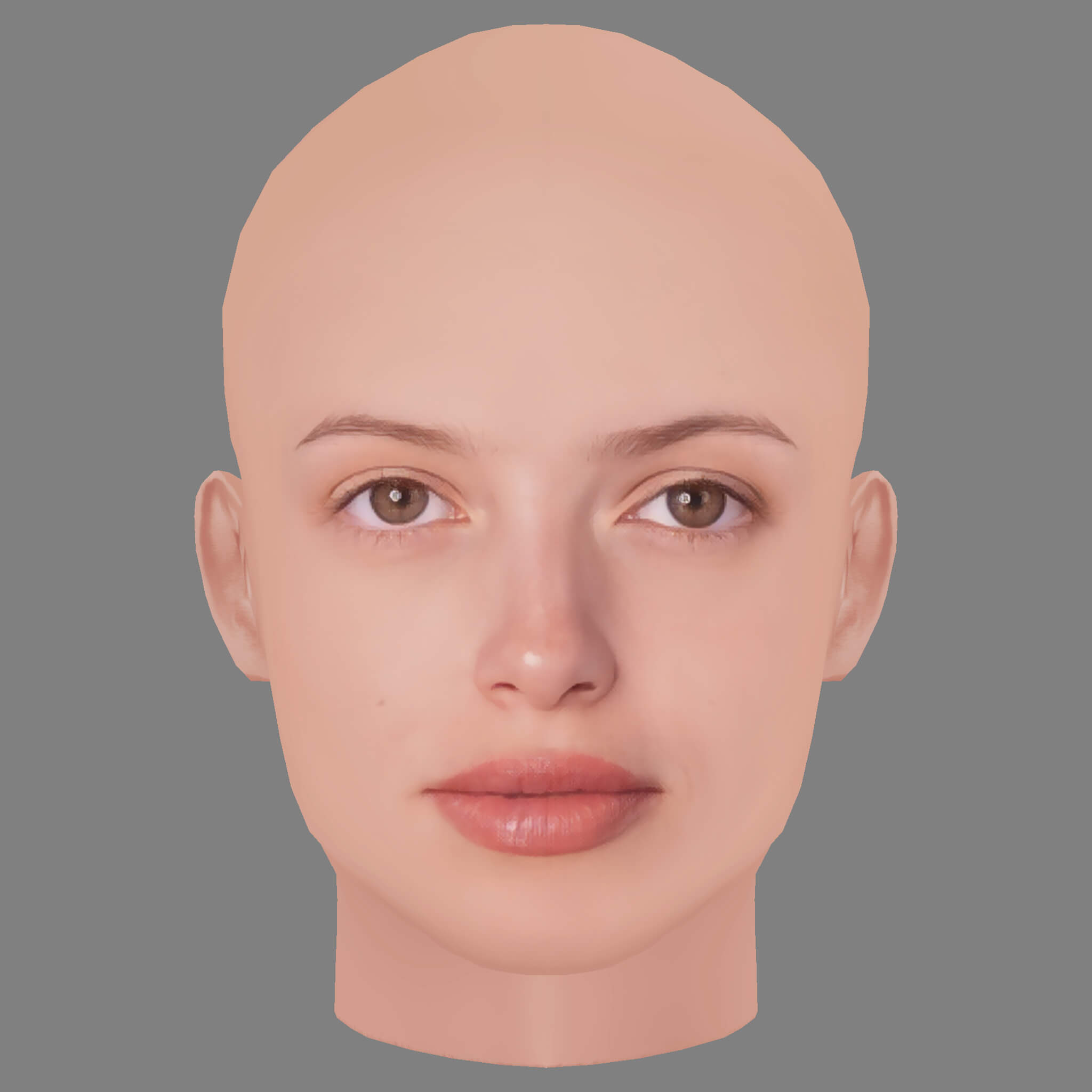 Agatha Moreira Head - No Hair - Low Poly Head for Game 3D Model by ...