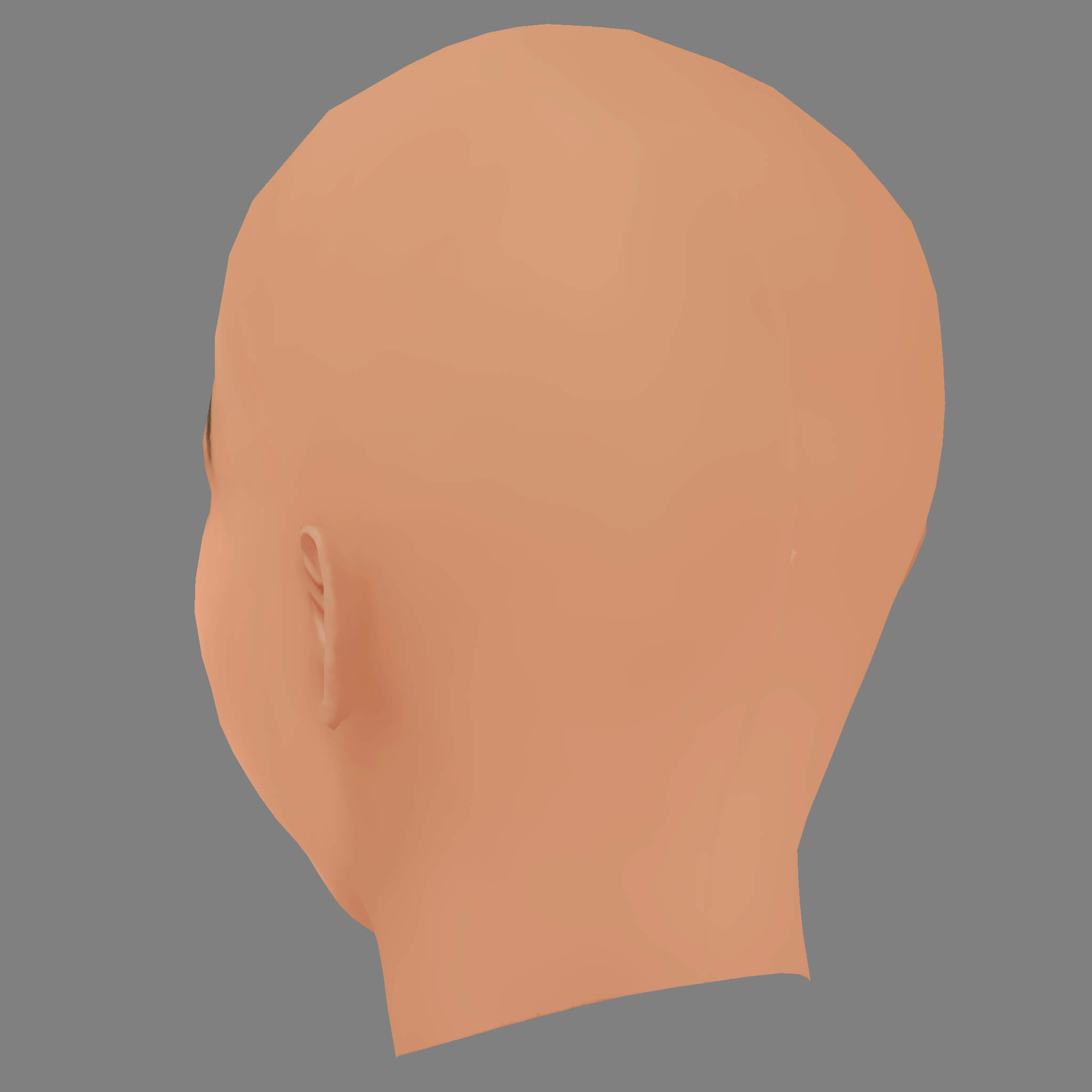 Aisha Dee Head - No Hair - Low Poly Head for Game 3D Model by Nammichael