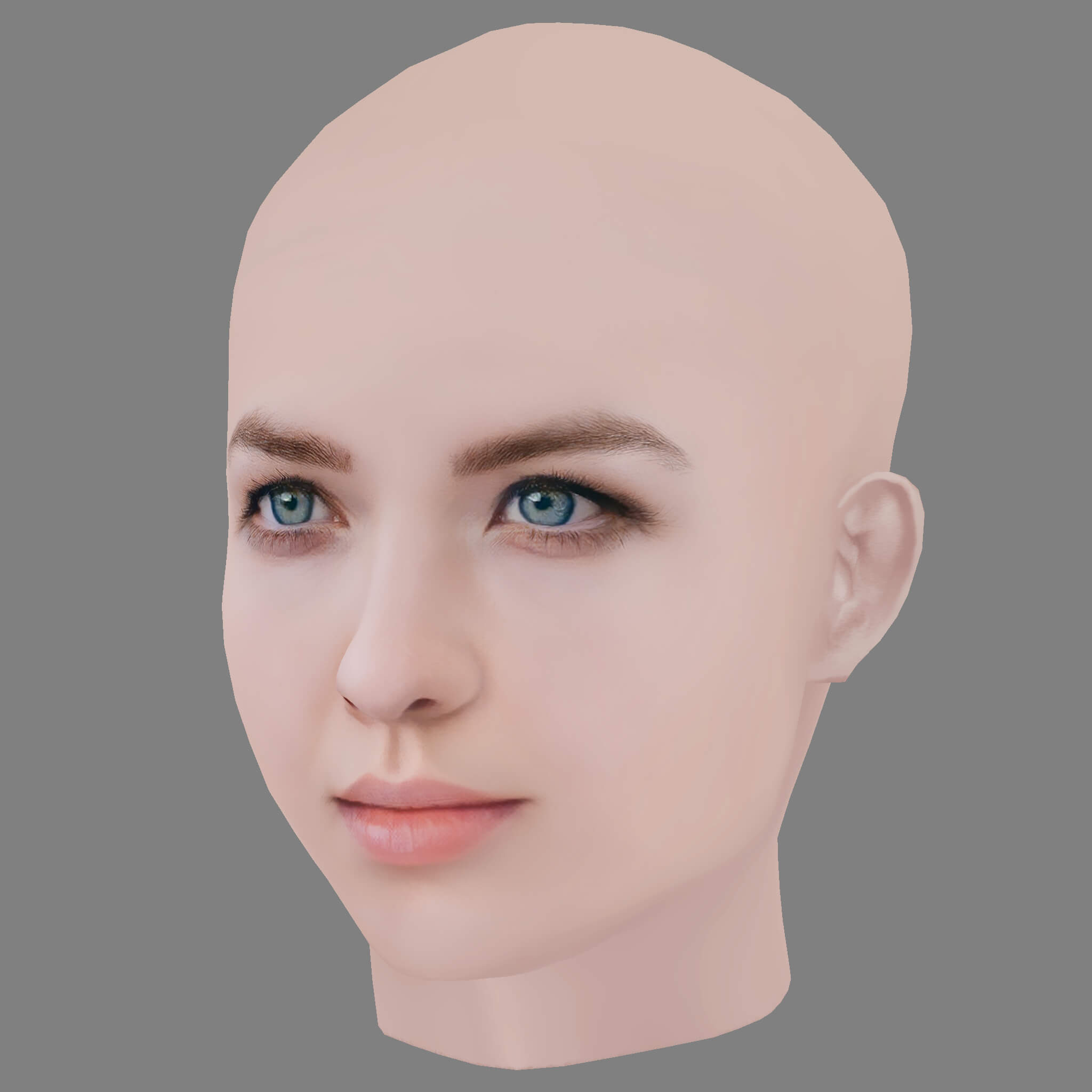 Aislinn Paul Head - Low Poly Head for Game - No Hair 3D Model by Nammichael