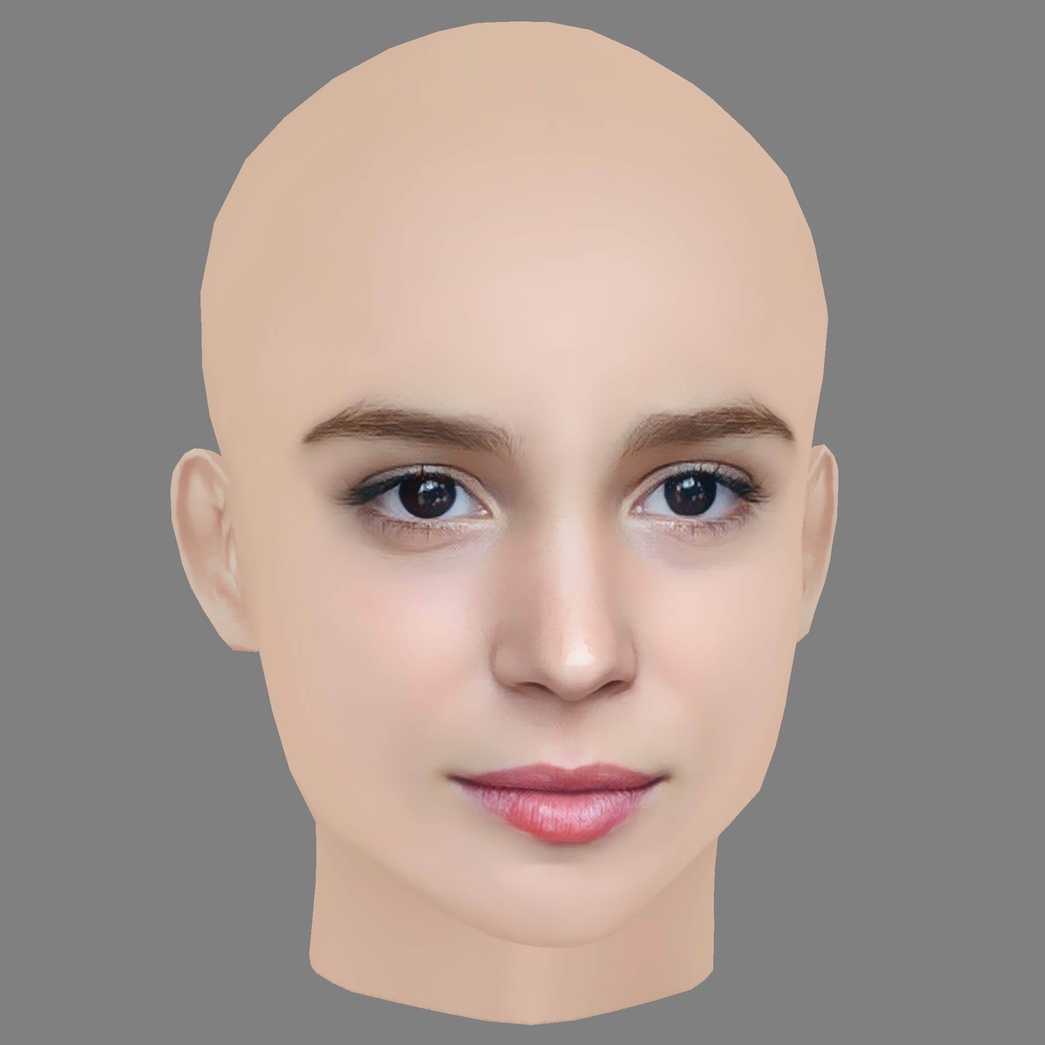 Alba Baptista Head - Low Poly Head for Game - No Hair 3D Model by ...