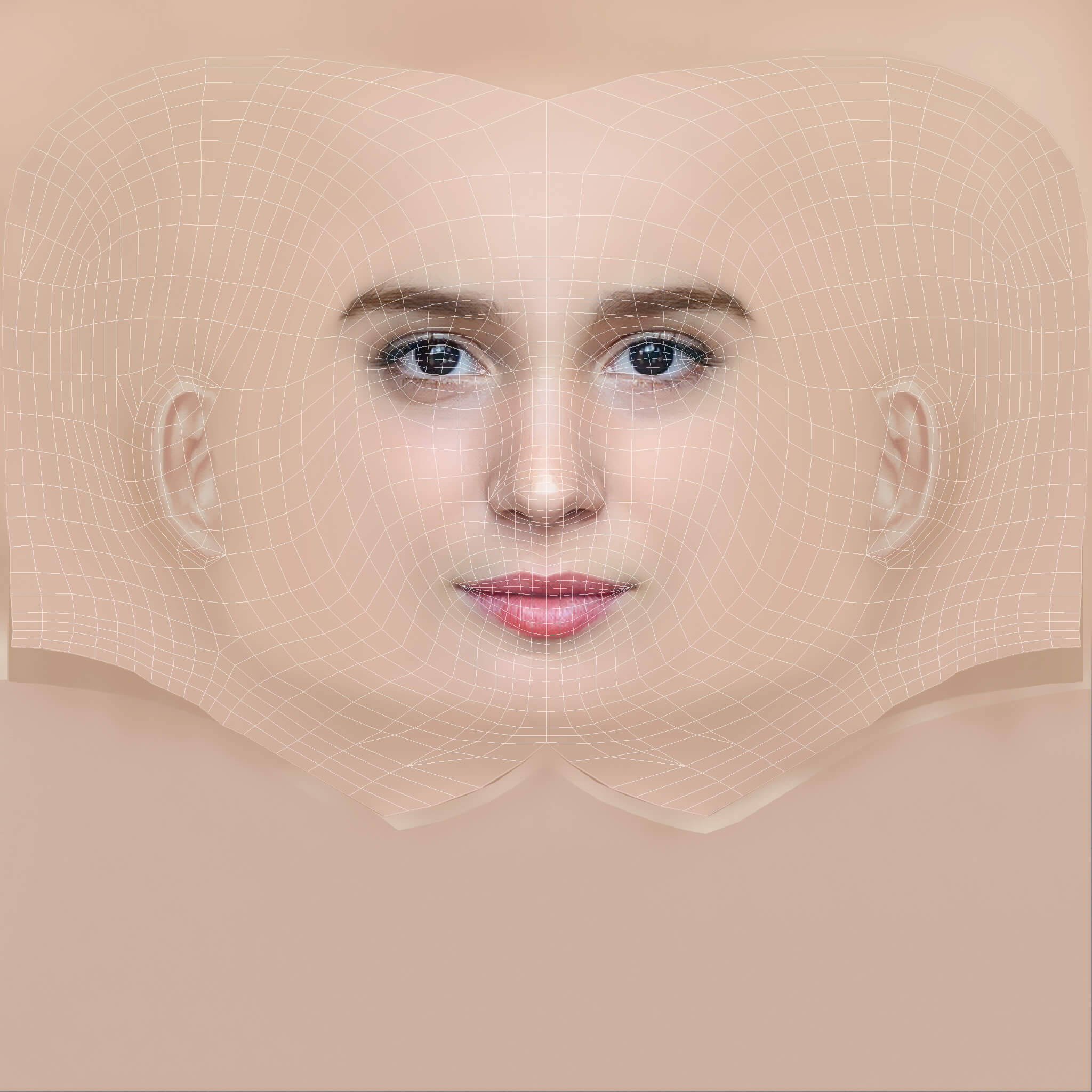 Alba Baptista Head - Low Poly Head for Game - No Hair 3D Model by ...