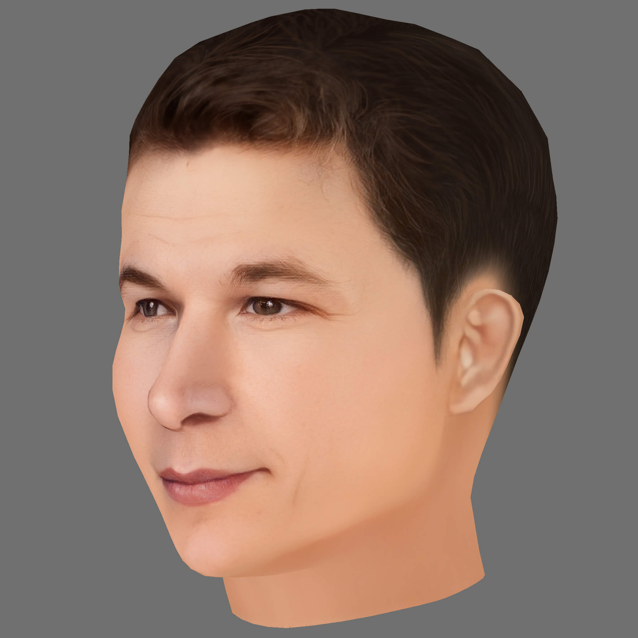 Alec Utgoff Head - Low Poly Head for Game 3D Model by Nammichael