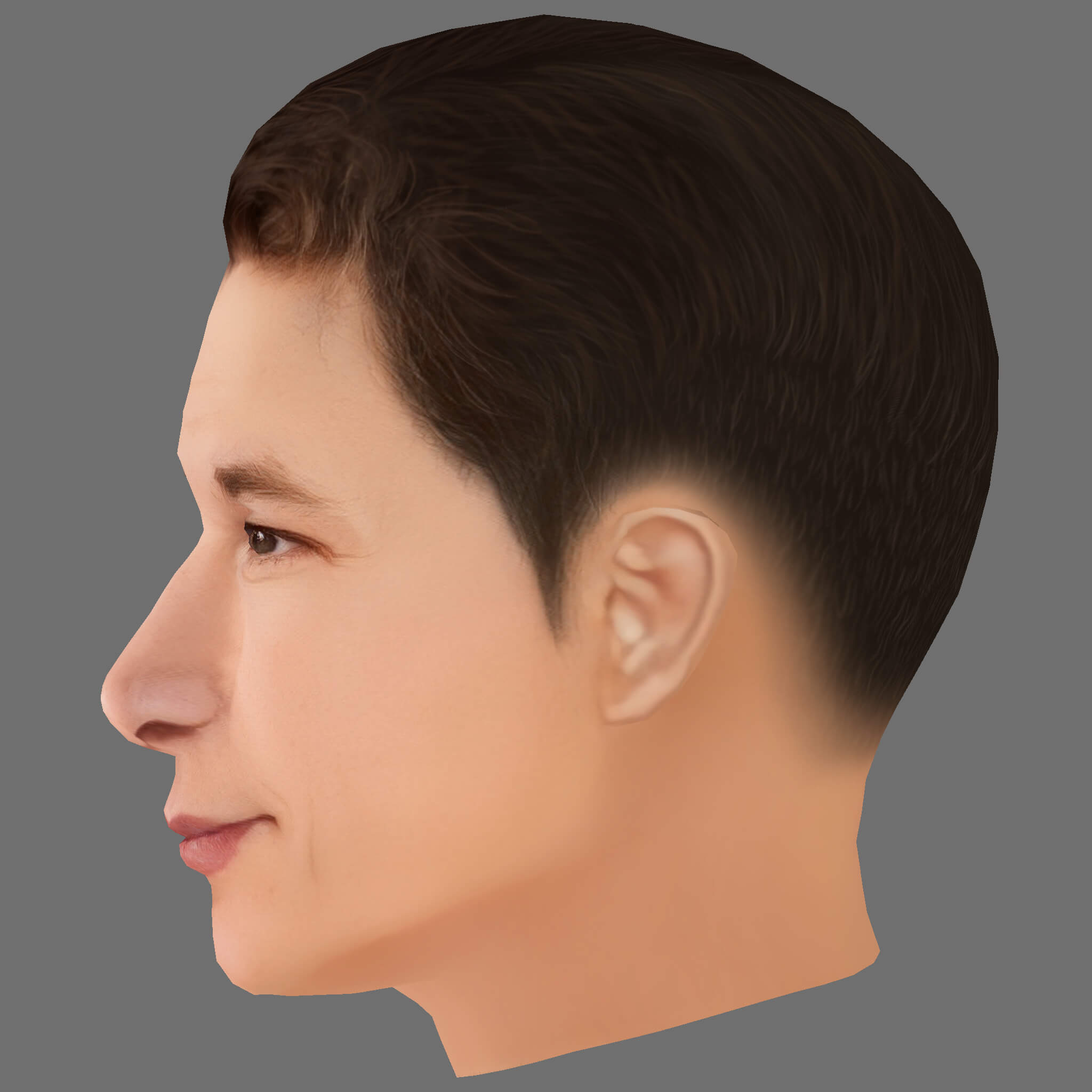 Alec Utgoff Head - Low Poly Head for Game 3D Model by Nammichael