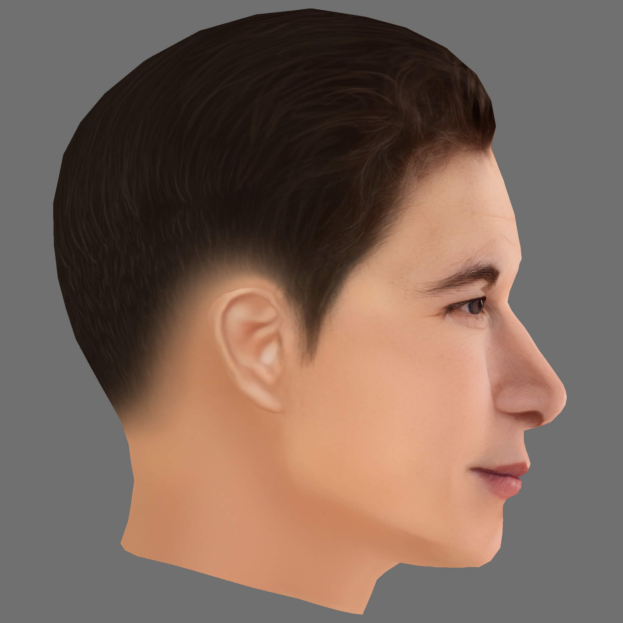 Alec Utgoff Head - Low Poly Head for Game 3D Model by Nammichael