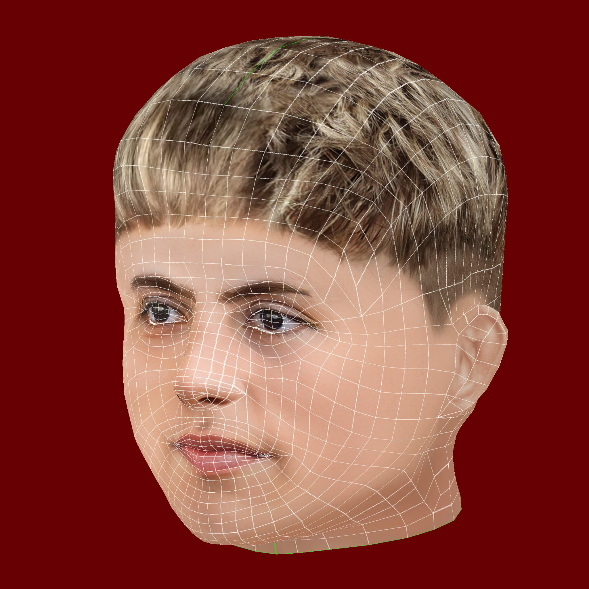 Alejandro Garnacho Head - Low Poly Head for Game 3D Model by Nammichael