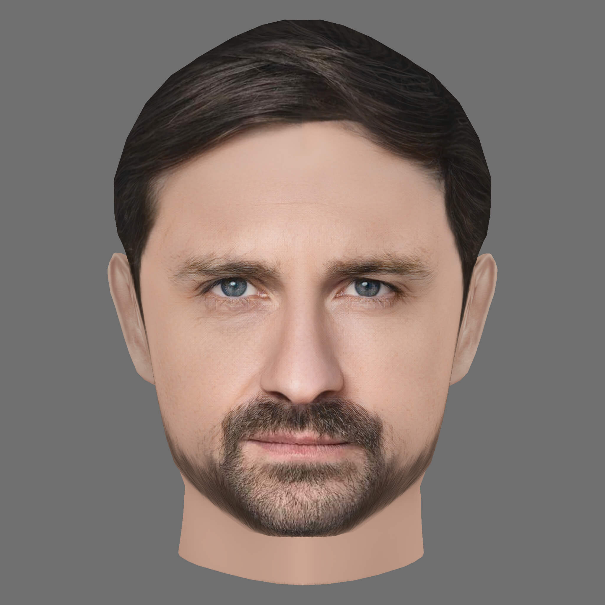 Alex Skarbek Head - Low Poly Head for Game 3D Model by Nammichael