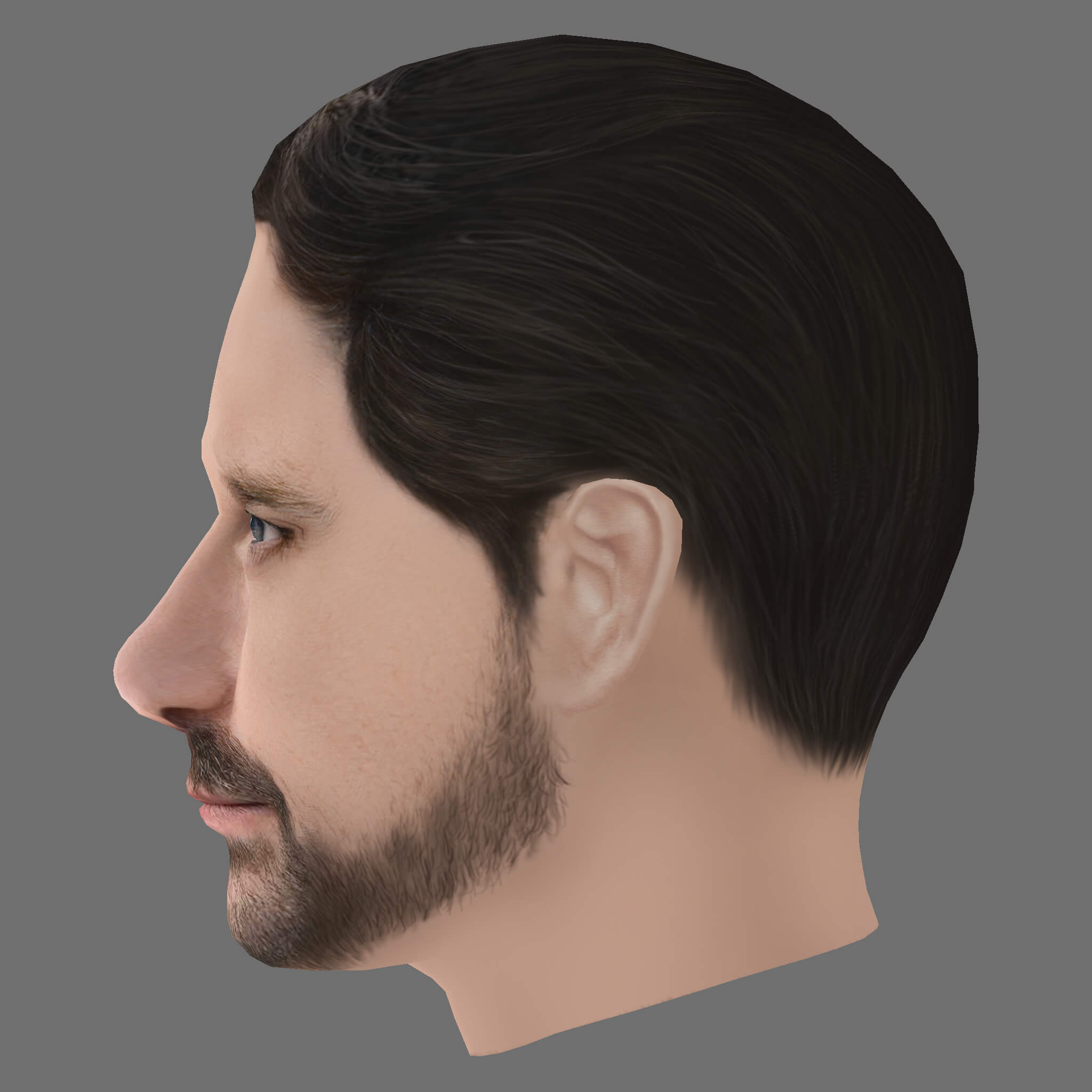 Alex Skarbek Head - Low Poly Head for Game 3D Model by Nammichael