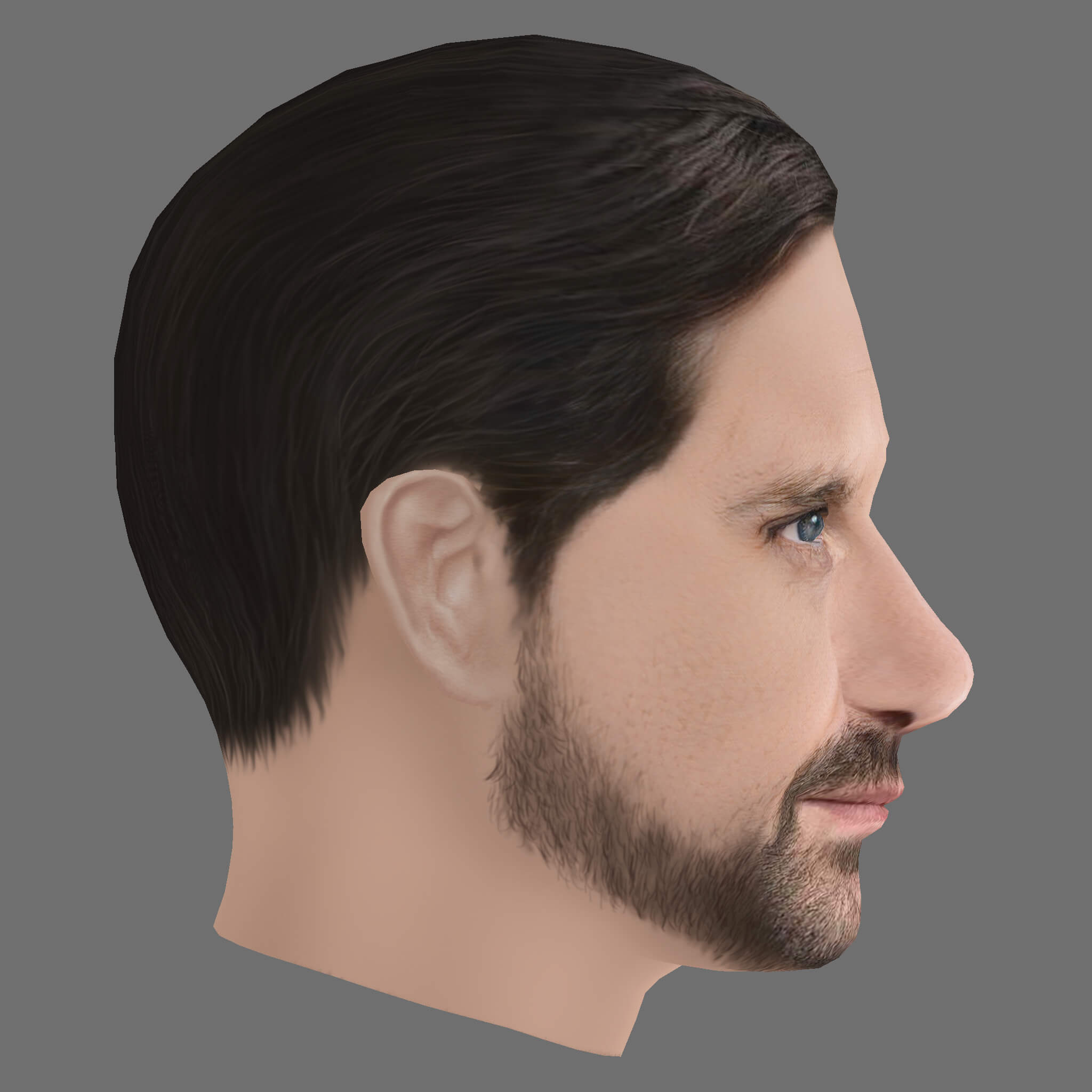 Alex Skarbek Head - Low Poly Head for Game 3D Model by Nammichael