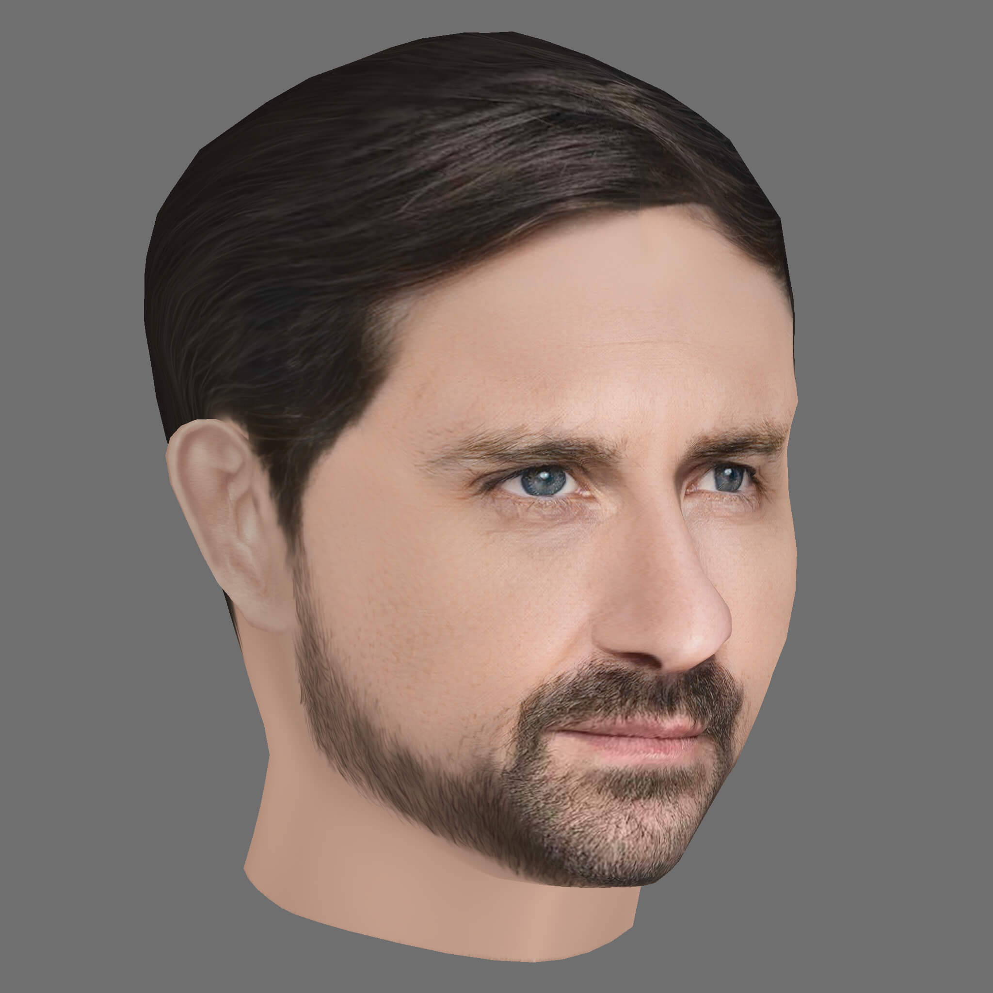 Alex Skarbek Head - Low Poly Head for Game 3D Model by Nammichael