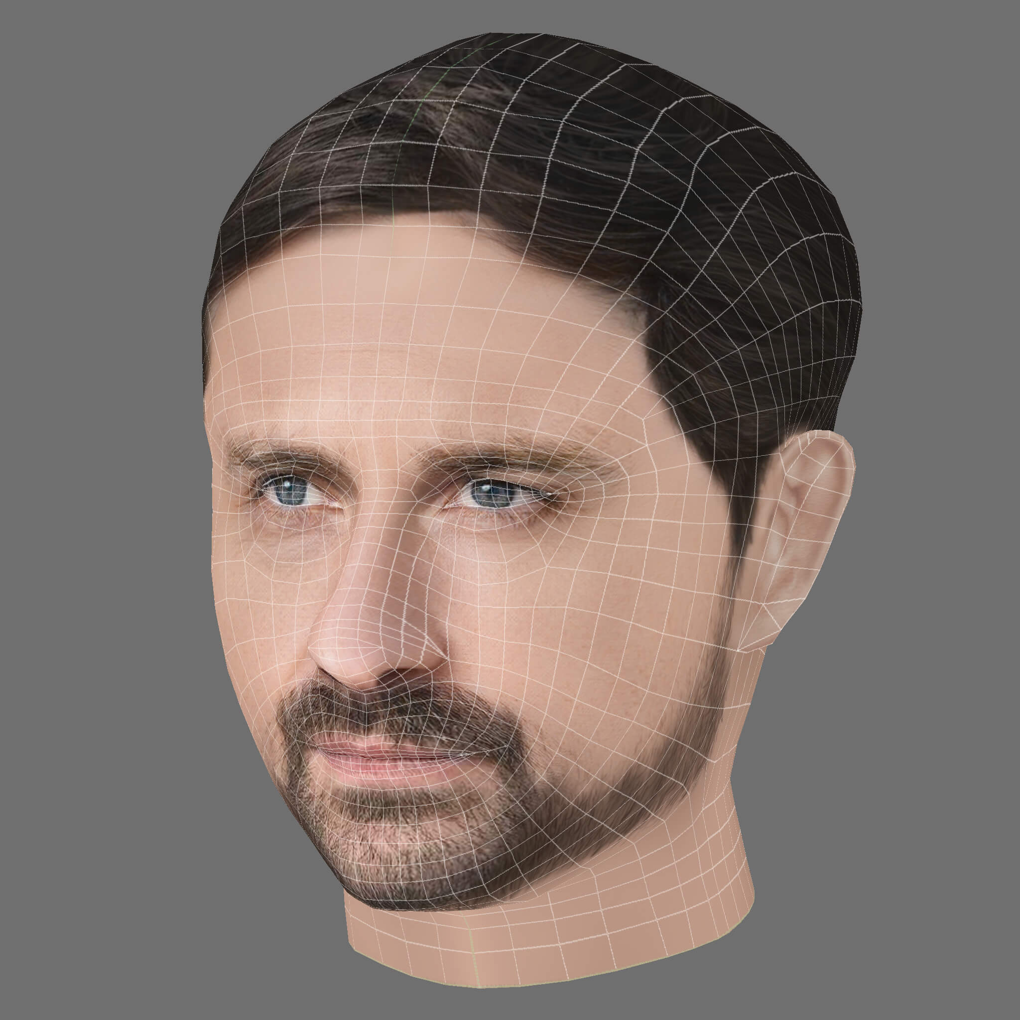 Alex Skarbek Head - Low Poly Head for Game 3D Model by Nammichael