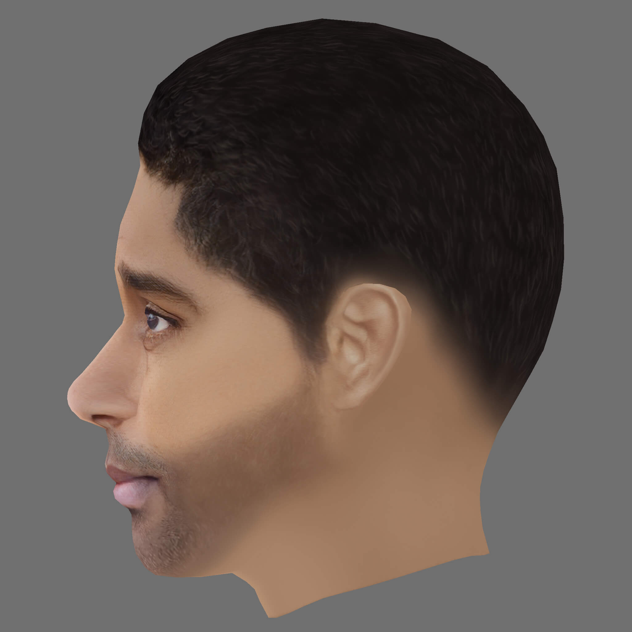 Alexander Karim Head - Low Poly Head for Game 3D Model by Nammichael