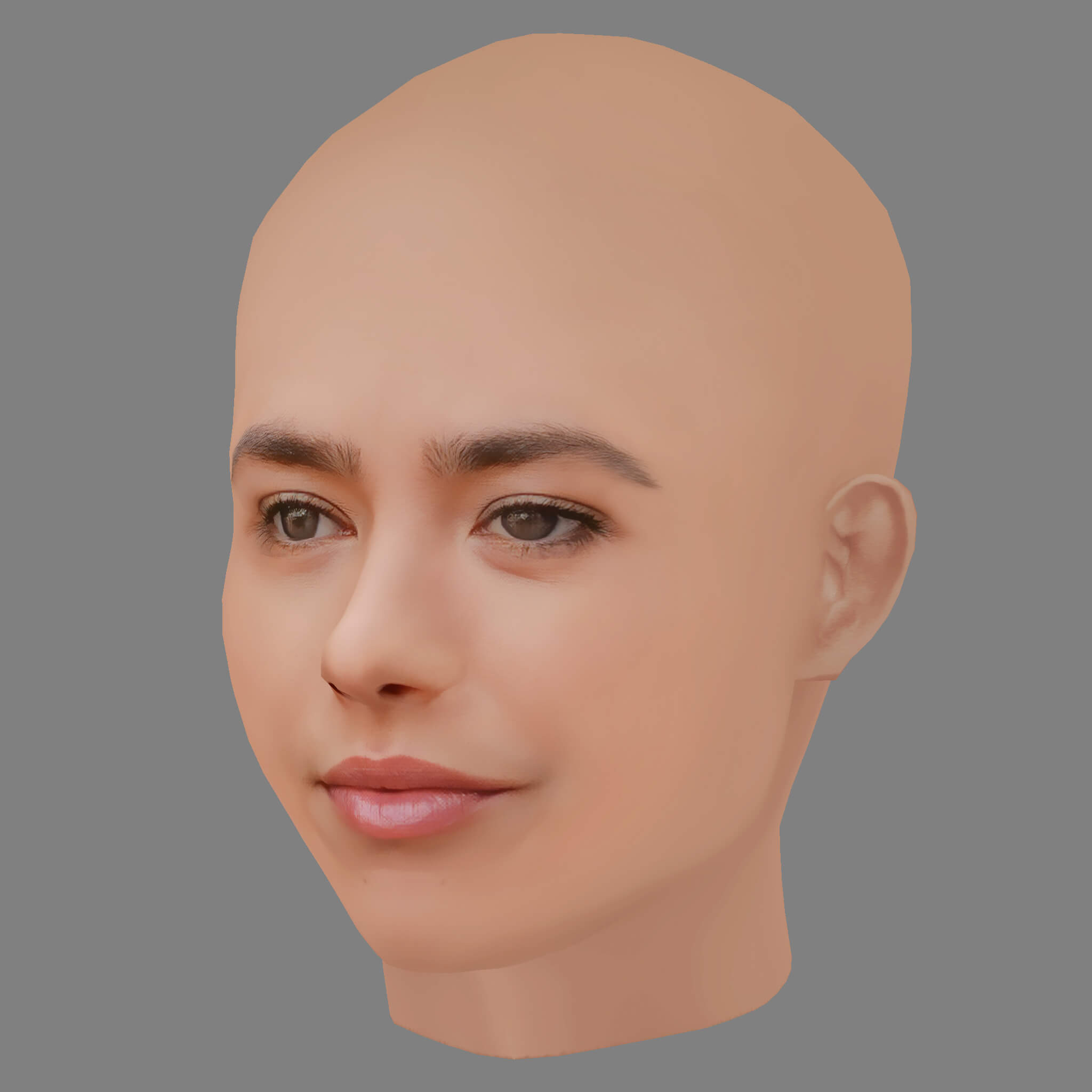 Alexandra Barton Head - No Hair - Low Poly Head for Game 3D Model by ...