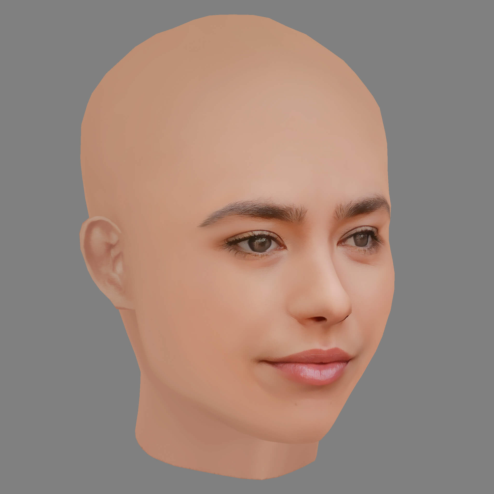 Alexandra Barton Head - No Hair - Low Poly Head for Game 3D Model by ...