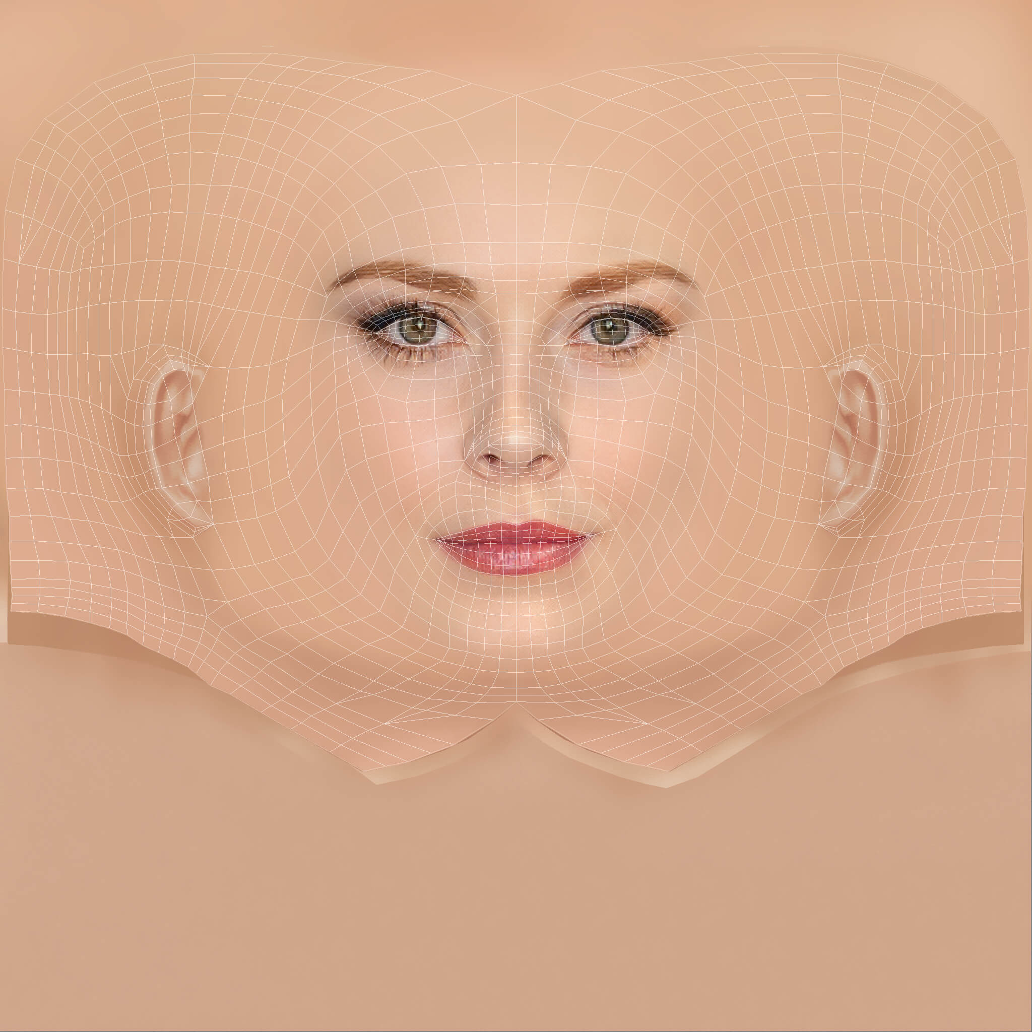 Alexandra Breckenridge Head - No Hair - Low Poly Head for GA 3D Model ...