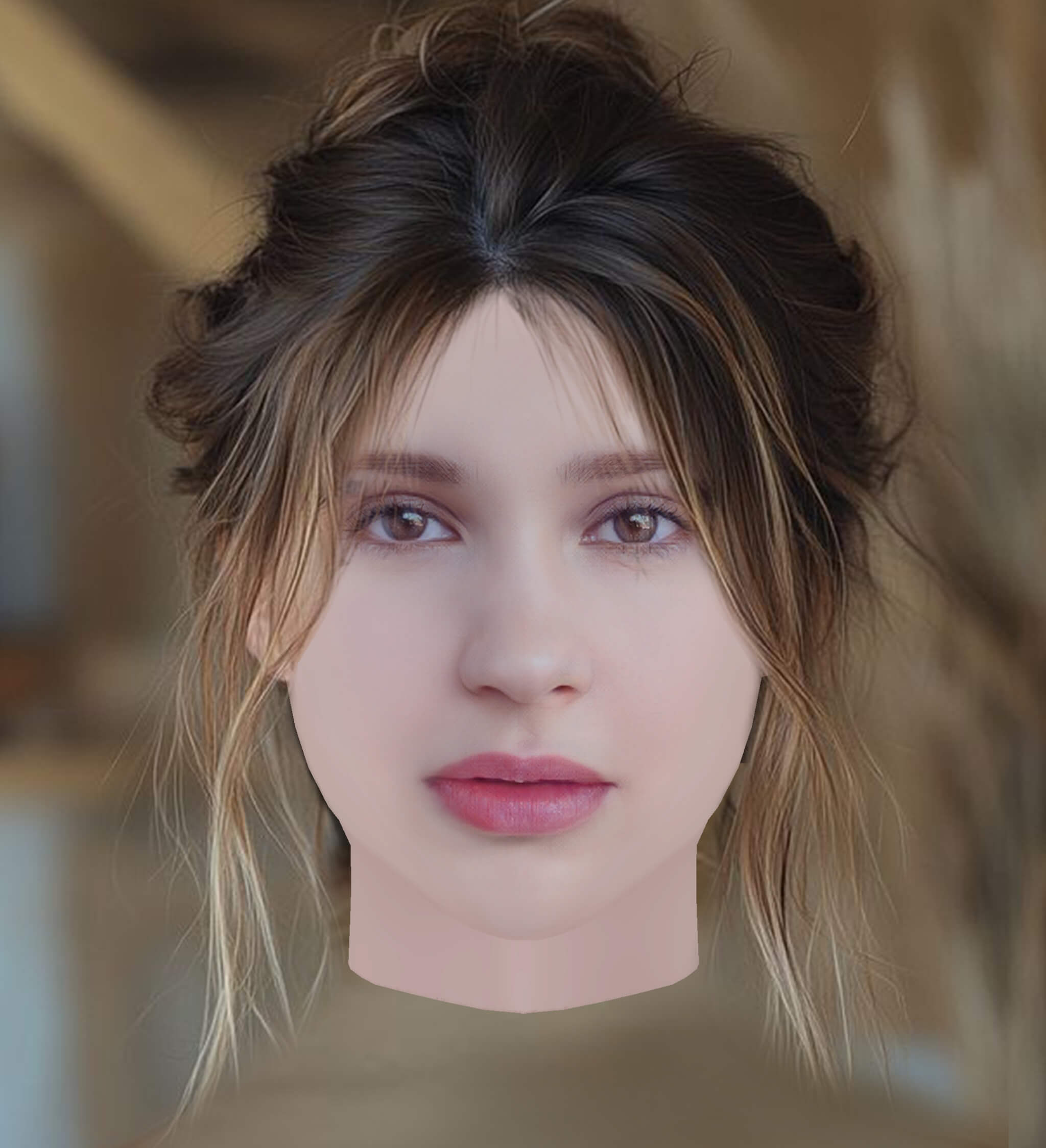 Alexia Fast Head - No Hair - Low Poly Head for Game 3D Model by Nammichael