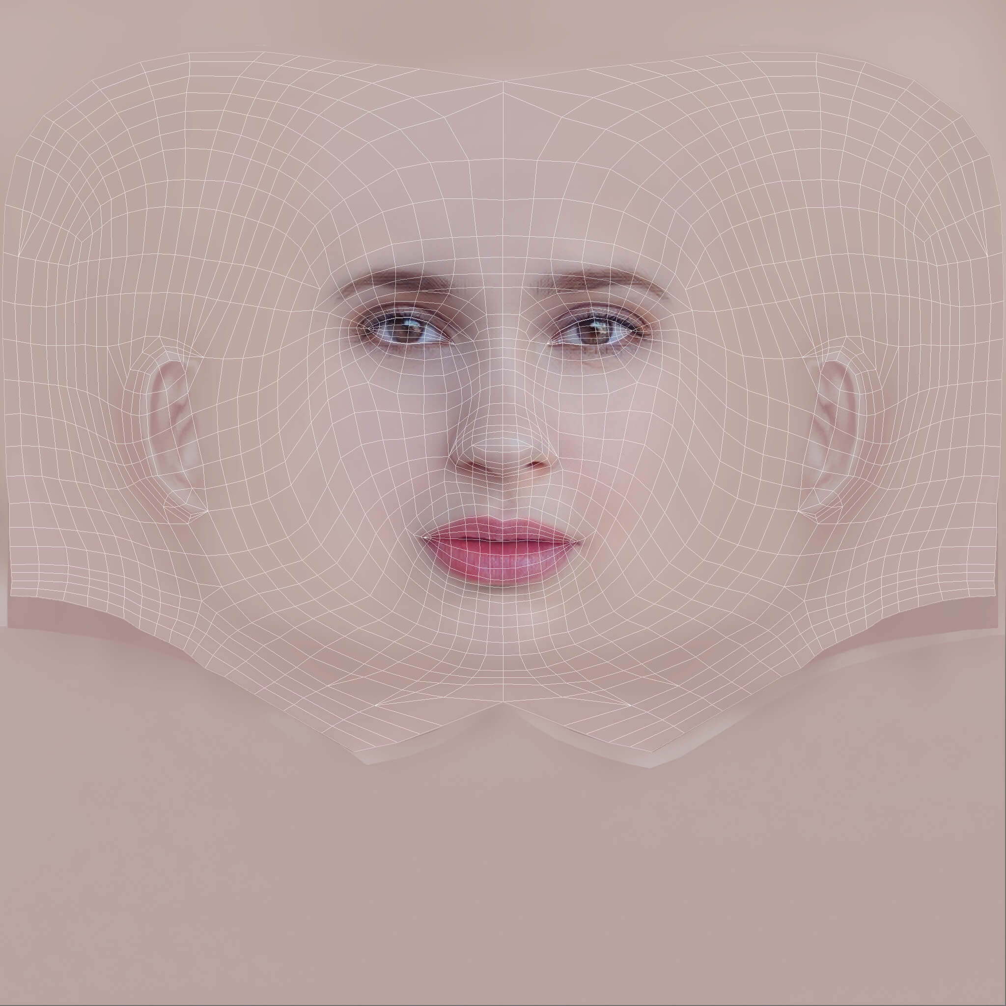 Alexia Fast Head - No Hair - Low Poly Head for Game 3D Model by Nammichael