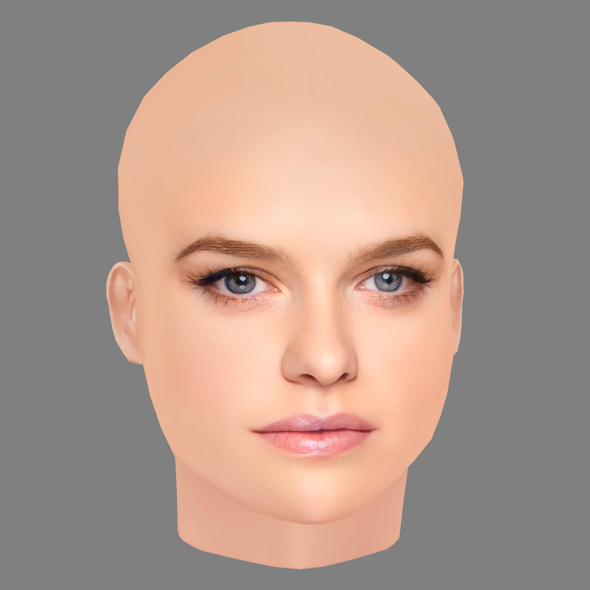 Alice Eve Head - No Hair - Low Poly Head for Game 3D Model by Nammichael