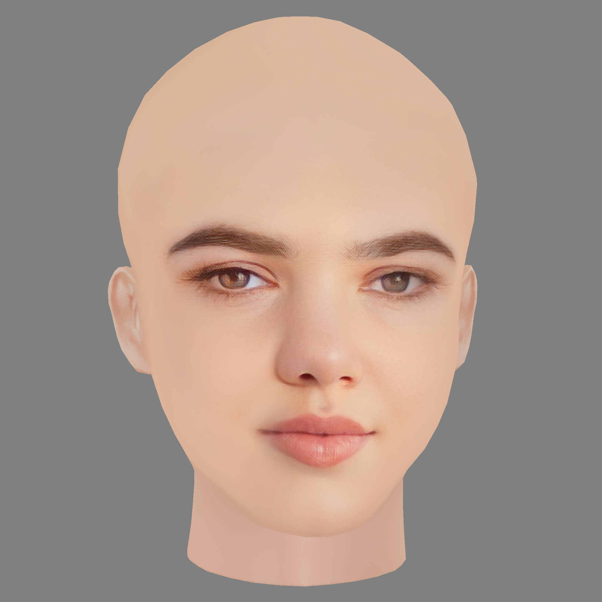 Alisha Newton Head - No Hair - Low Poly Head for Game 3D Model by ...