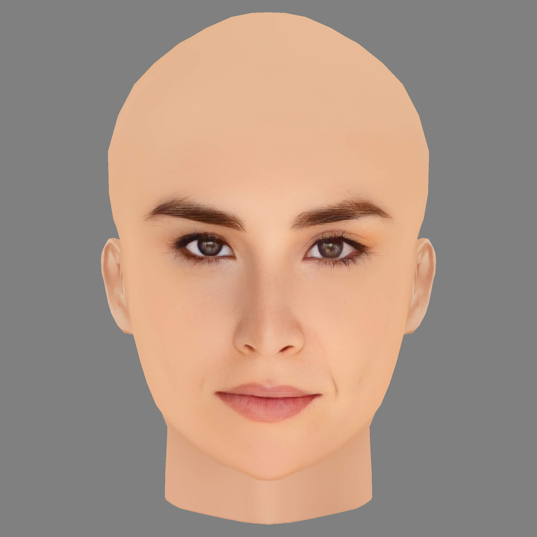 Allison Scagliotti Head - No Hair - Low Poly Head for Game 3D Model by ...