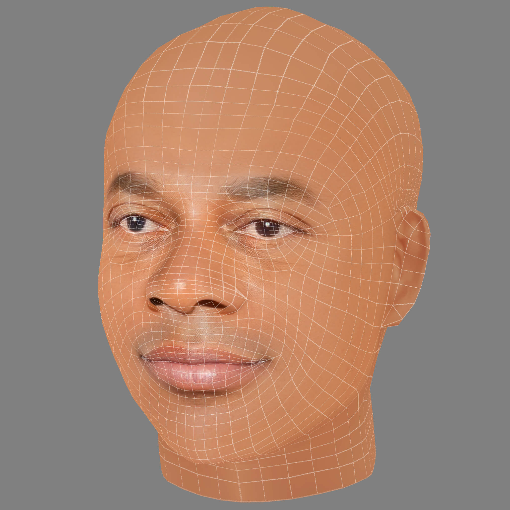 Alonzo Bodden Head - Low Poly Head for Game Low Poly 3D Model by Nammichael