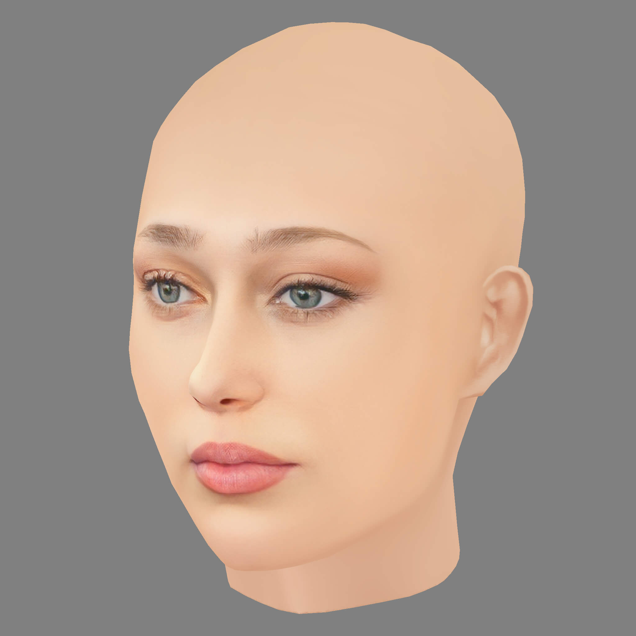 Alycia Debnam-Carey Head - No Hair - Low Poly Head for Game 3D Model by ...