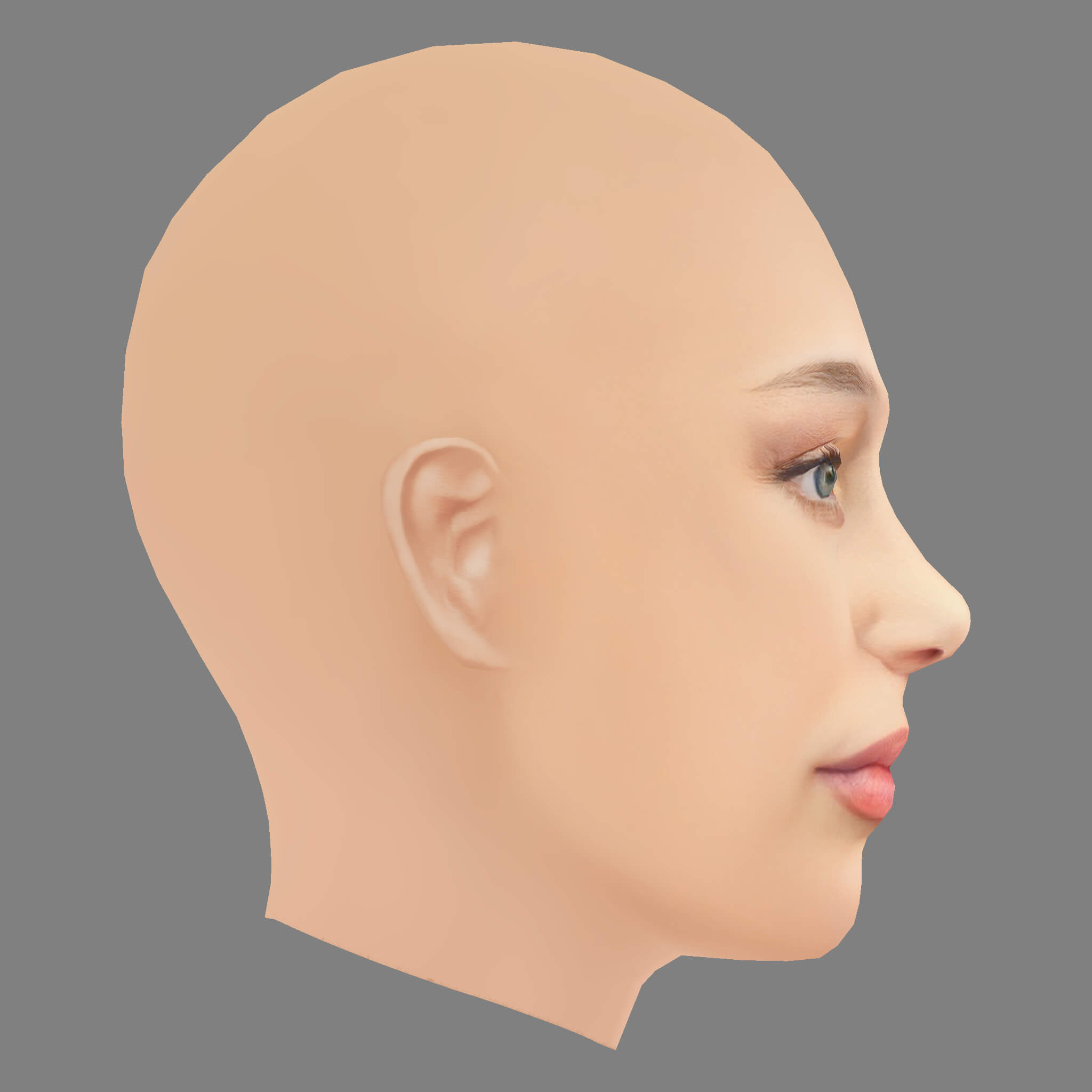 Alycia Debnam-Carey Head - No Hair - Low Poly Head for Game 3D Model by ...